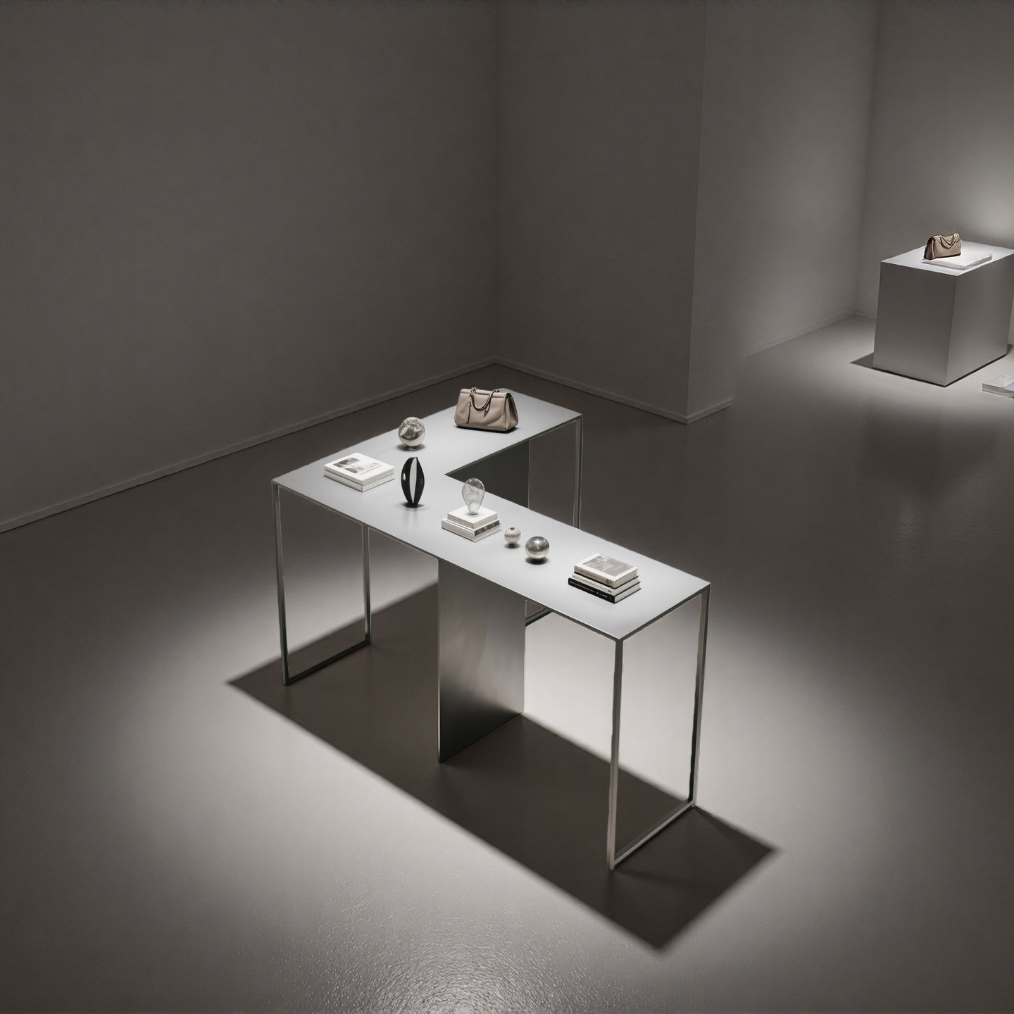 Orren Ellis Stainless steel display table for clothing store | Wayfair