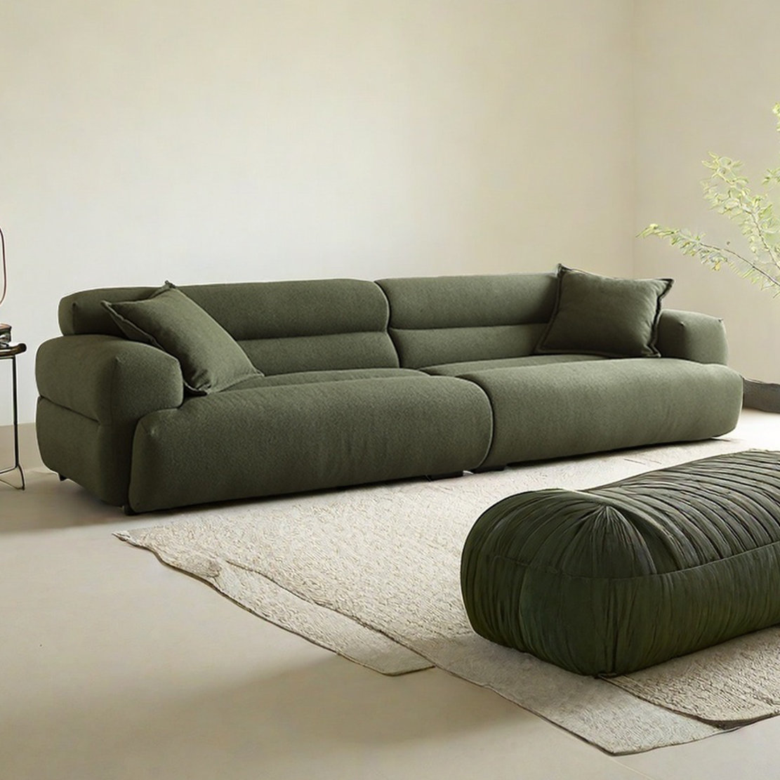 HarmonyFurns Valley sofa simple modern army green cloth sofa - Wayfair ...