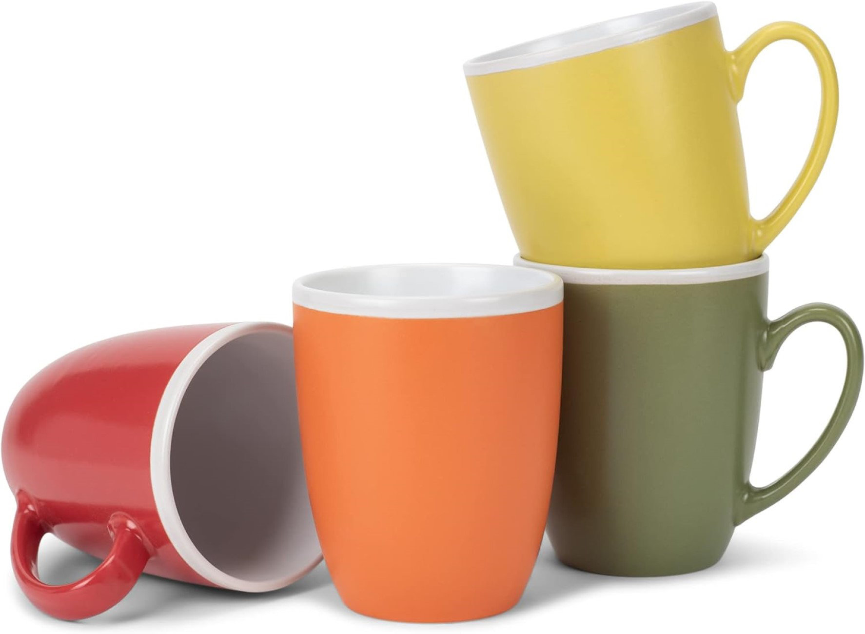 Suploo 16 Ounce Matte Ceramic Mugs Assorted Set Of 4 | Wayfair