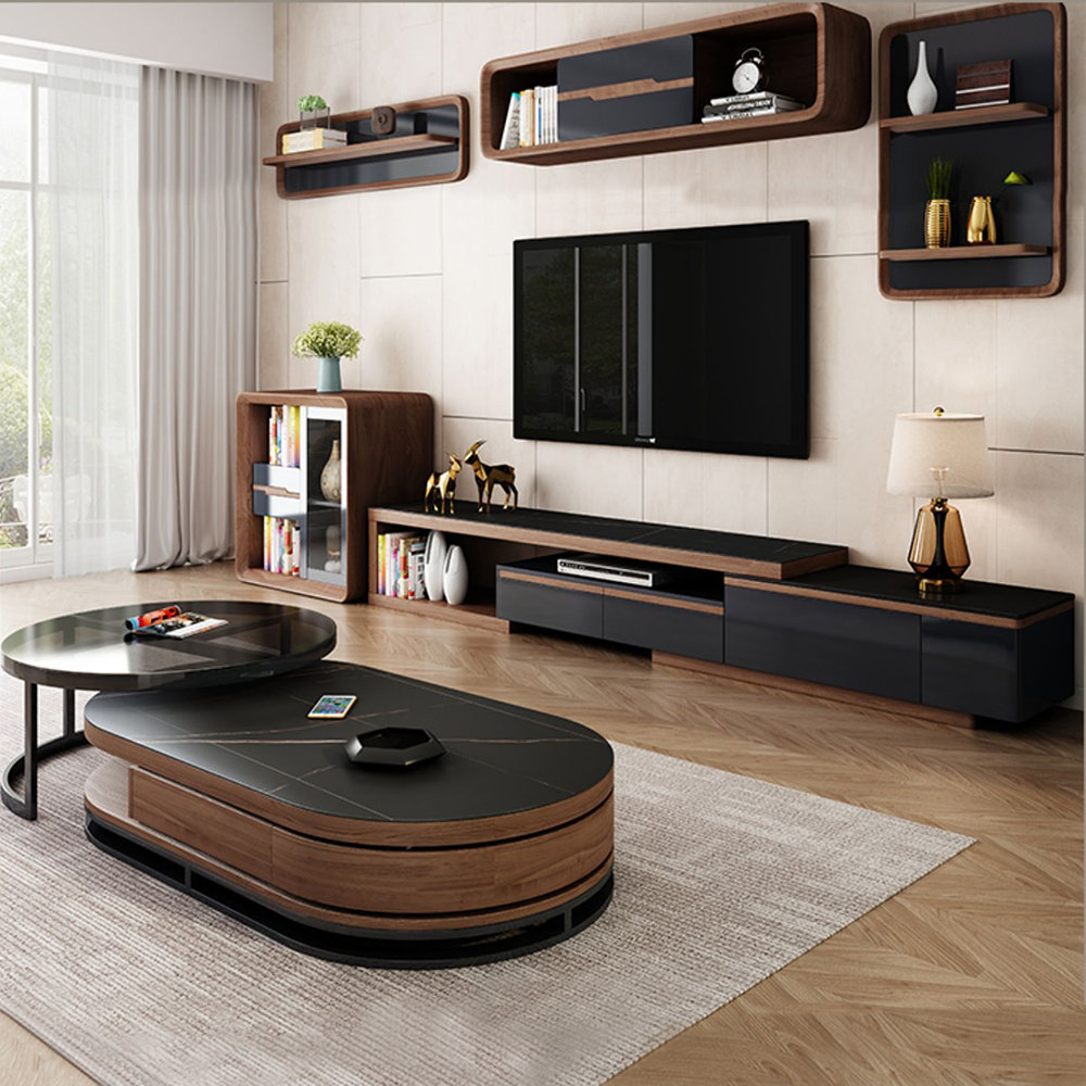 Bkoksety New style senior TV cabinet tea table combination | Wayfair