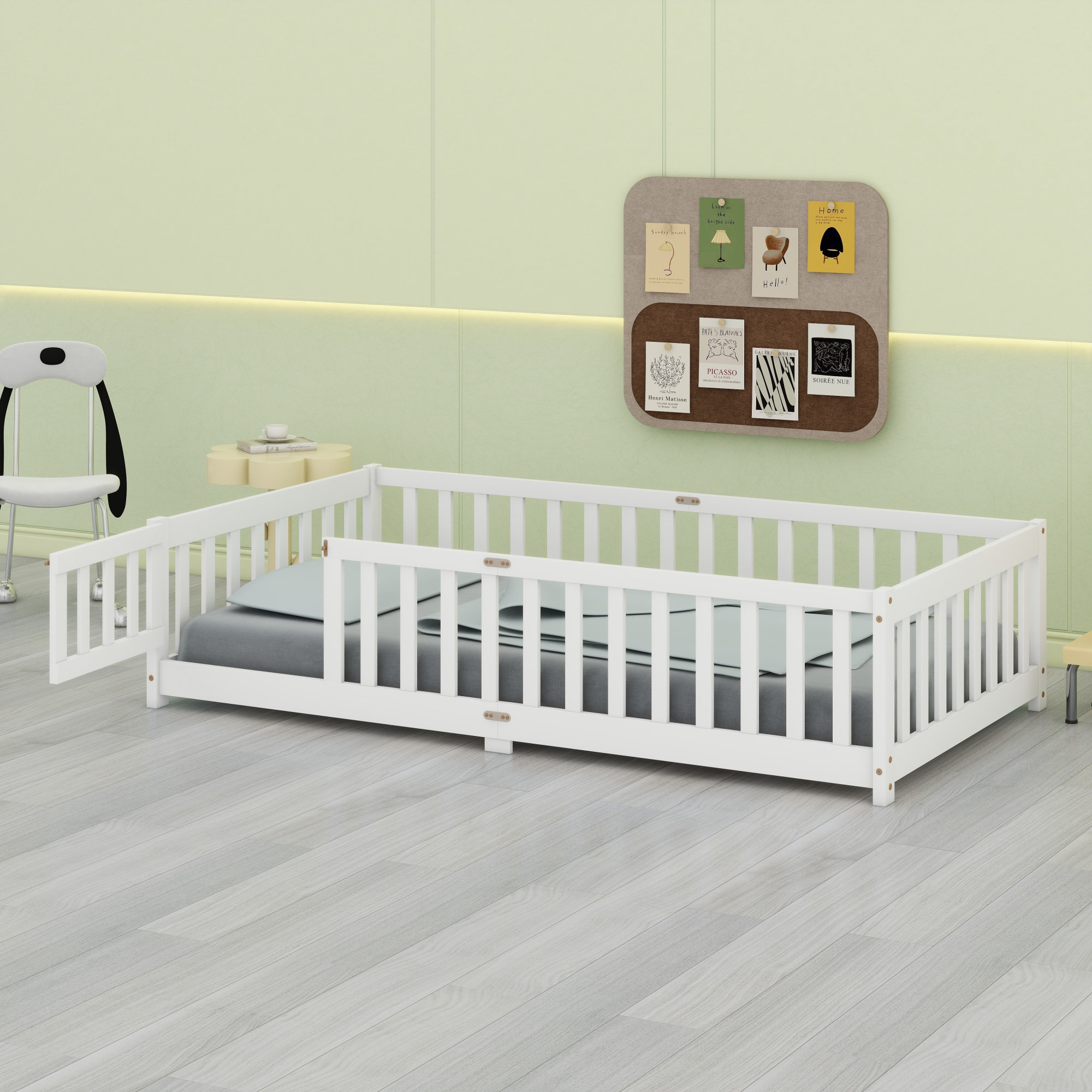 Harriet Bee Lit sur pied avec clôture et porte - Wayfair Canada