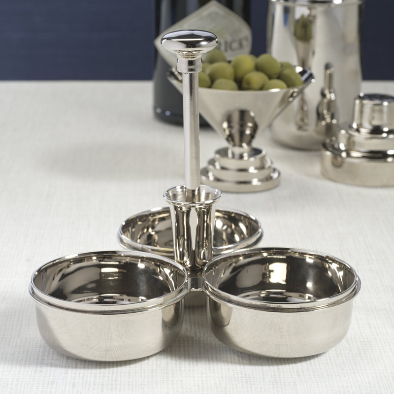Mercer41 Basso Condiment Trio with Cocktail Pick Holder | Wayfair