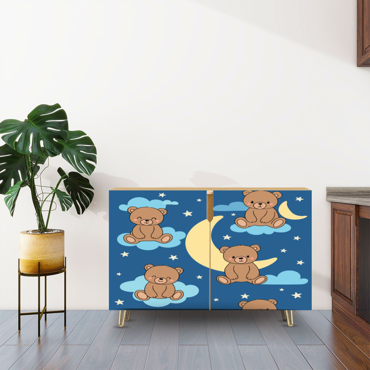 Dakota Fields Sideboard Buffet Cabinet with Storage Cute little bear ...