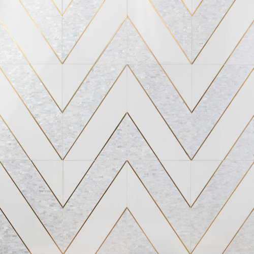 Bond Tile Elizabeth Sutton Monarch 12" x 18" Marble Patterned Wall ...