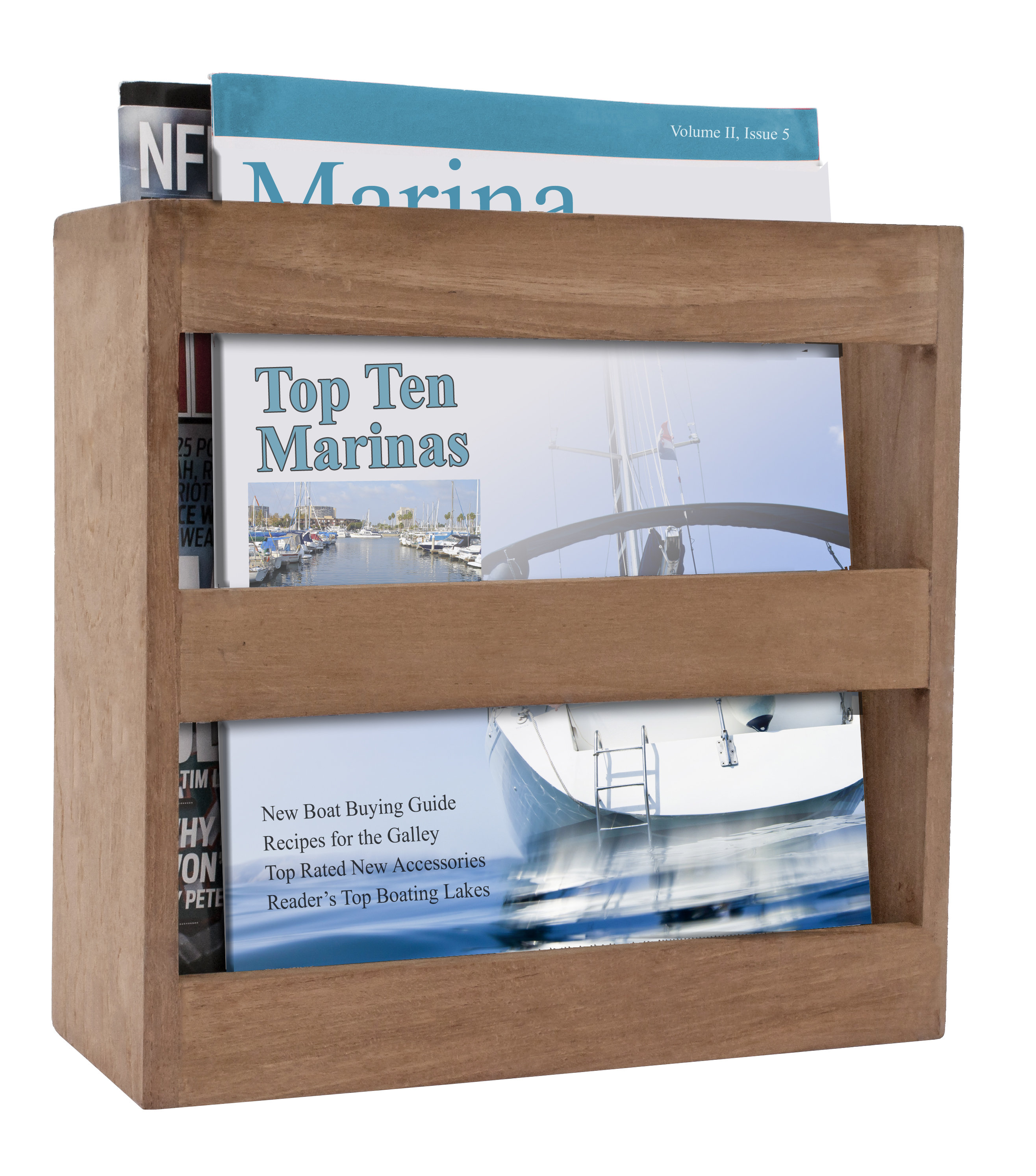 SeaTeak Solid Wood Free Standing Magazine Rack & Reviews - Wayfair Canada
