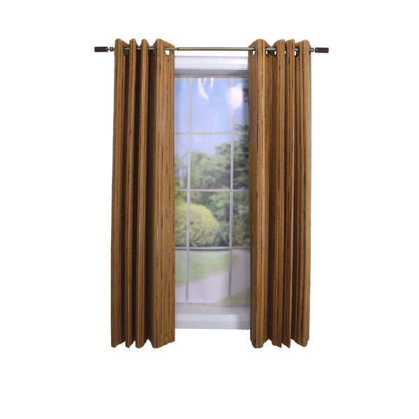 Bayou Breeze Lyall Bamboo Solid Semi-Sheer Grommet Single Curtain Panel ...