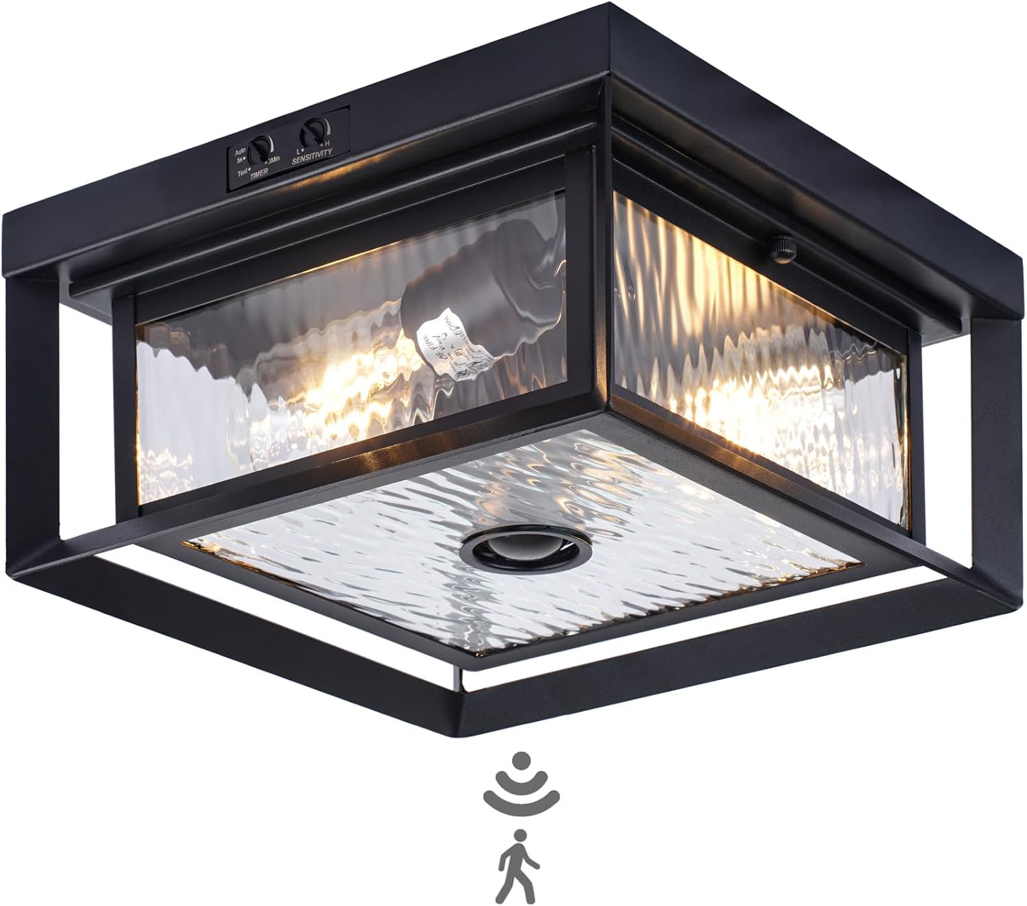 17 Stories Motion Sensor Outdoor Ceiling Light - Industrial Dual Box ...