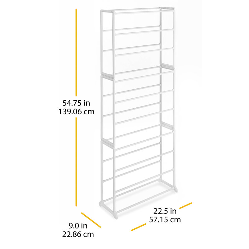 Rebrilliant Floor 10-Tier 30 Pair Shoe Rack & Reviews | Wayfair