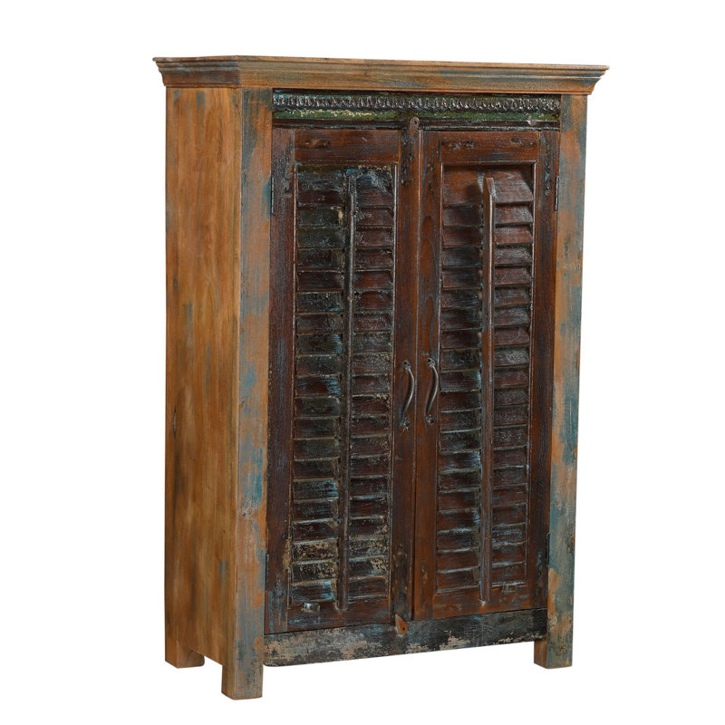 Far Pavilions Rustic Louvered Shutter And Reclaimed Wood Repurposed ...