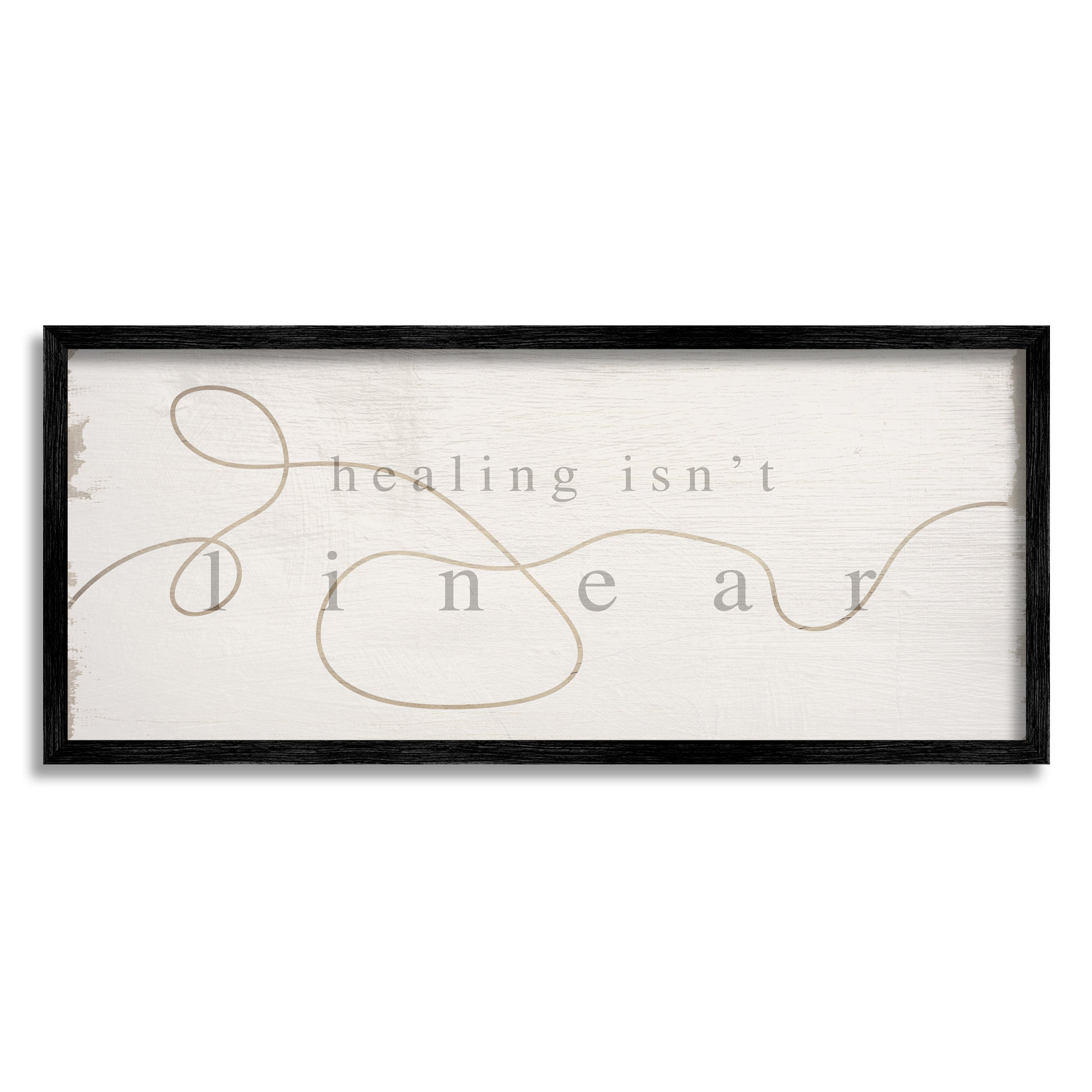 Stupell Industries Healing Isn''t Linear Comforting Squiggle Line ...
