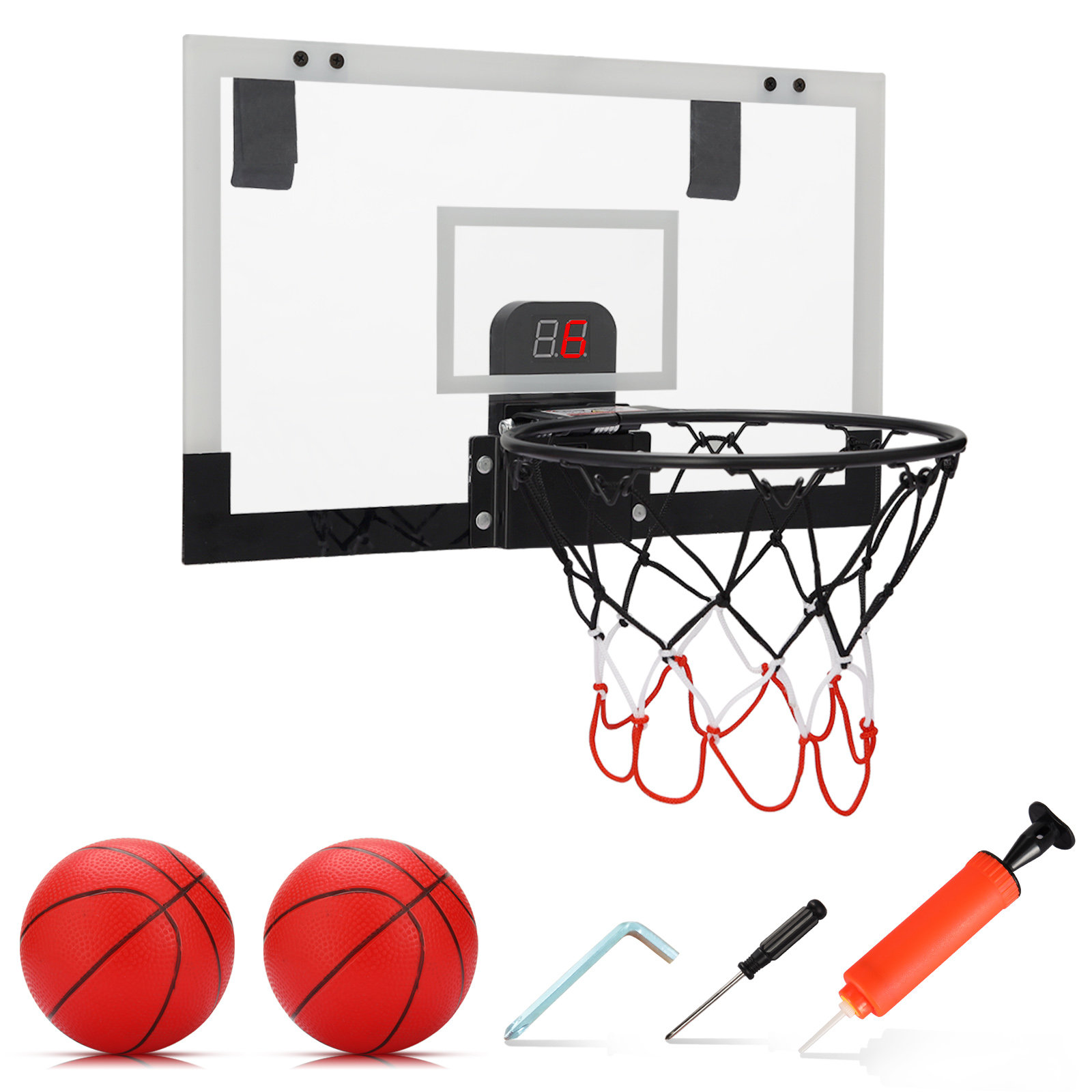 fuloon Mini Hanging Basketball Hoop Indoor For Kids Over The Door ...