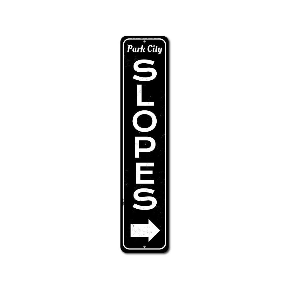 Lizton Sign Shop, Inc Slopes Arrow Vertical Custom Aluminum Sign | Wayfair