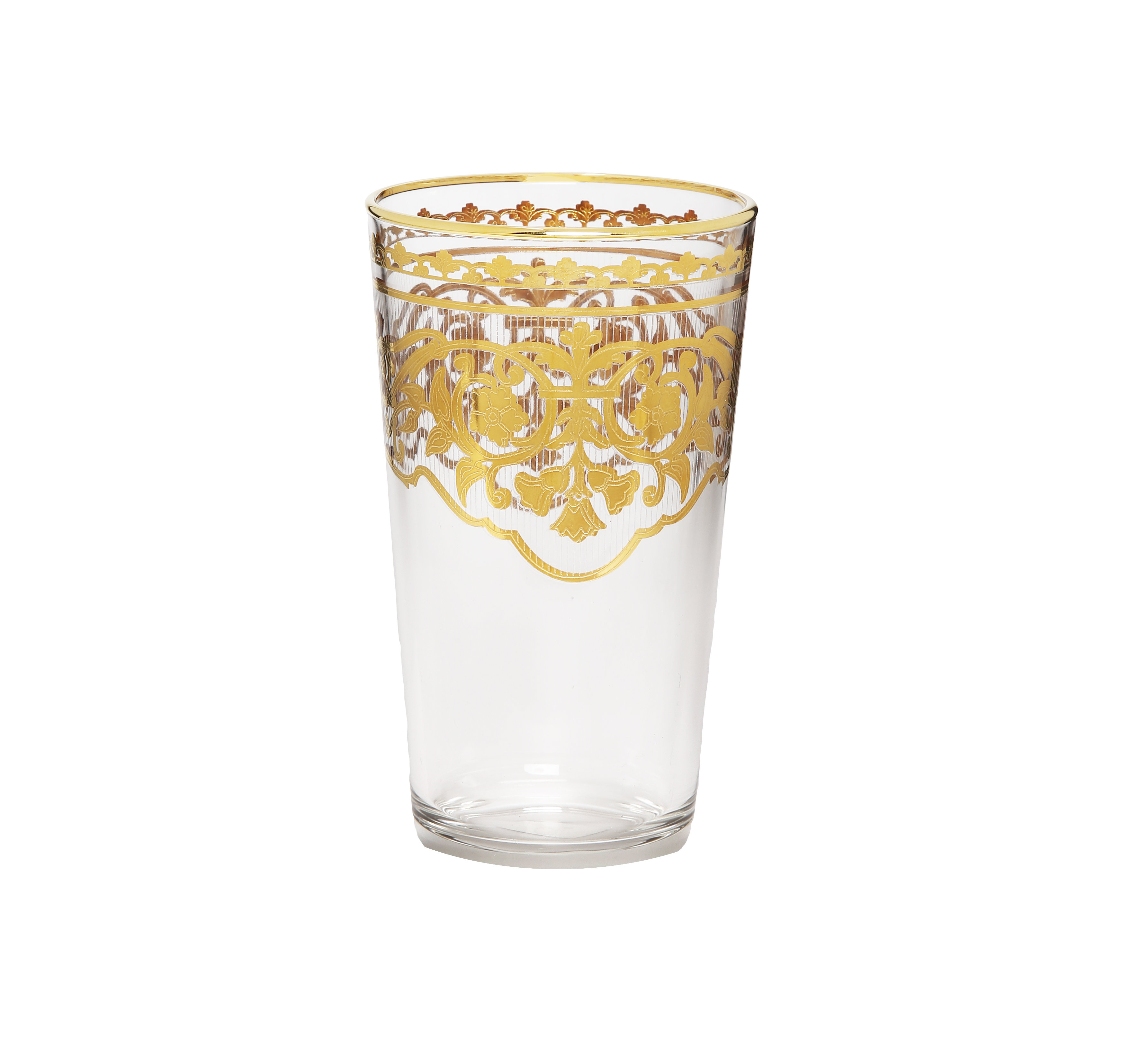 Classic Touch Gold Artwork 8 oz. Glassware set | Wayfair