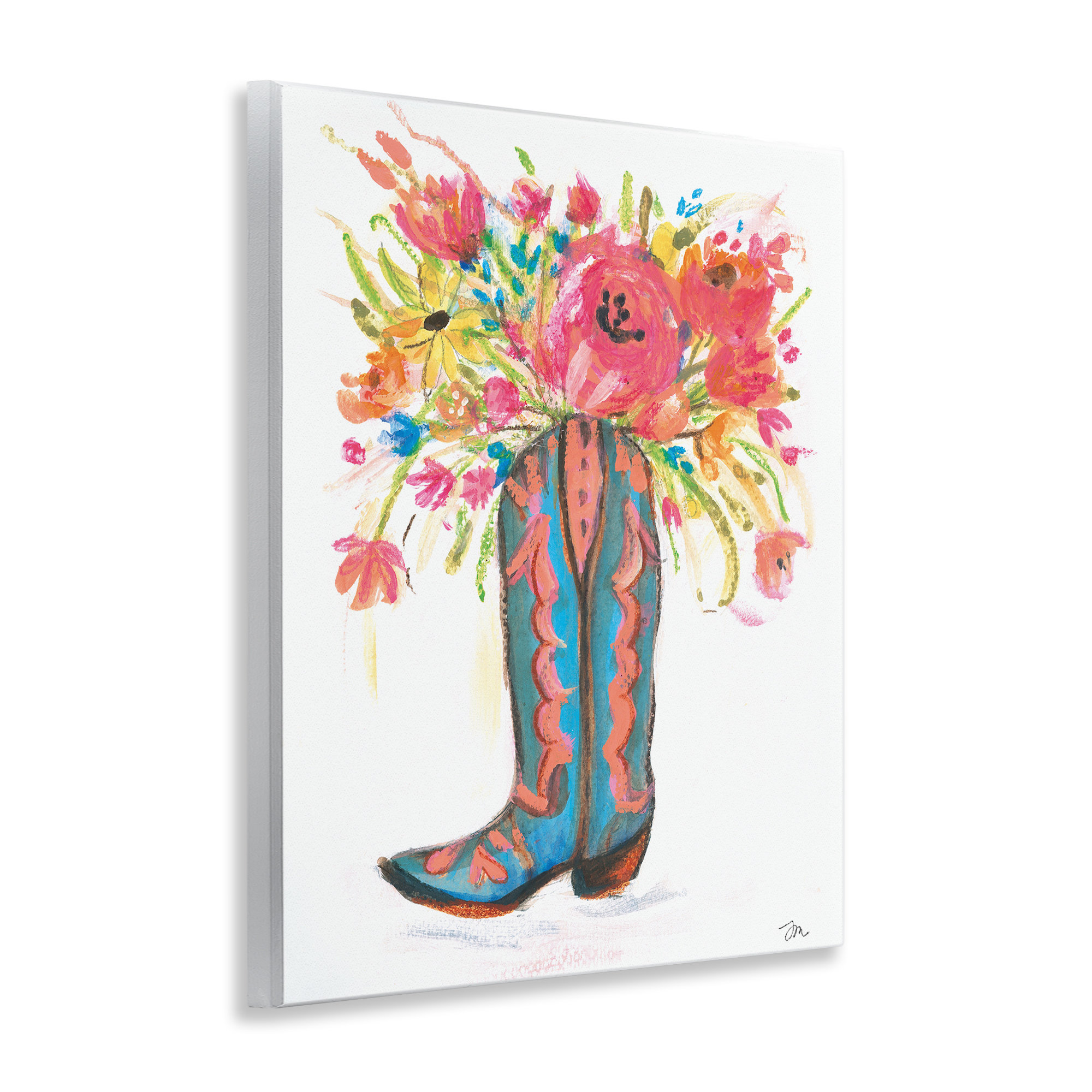 Ophelia & Co. Floral Cowgirl Boot Pastels Wall Plaque, design by ...