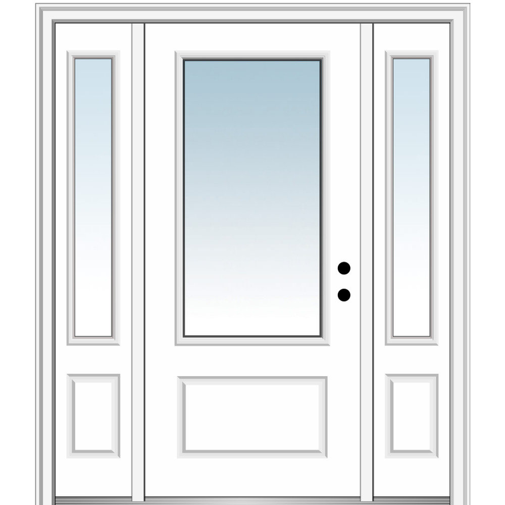 Verona Home Design Smooth Primed Fiberglass Prehung Front Entry Doors ...