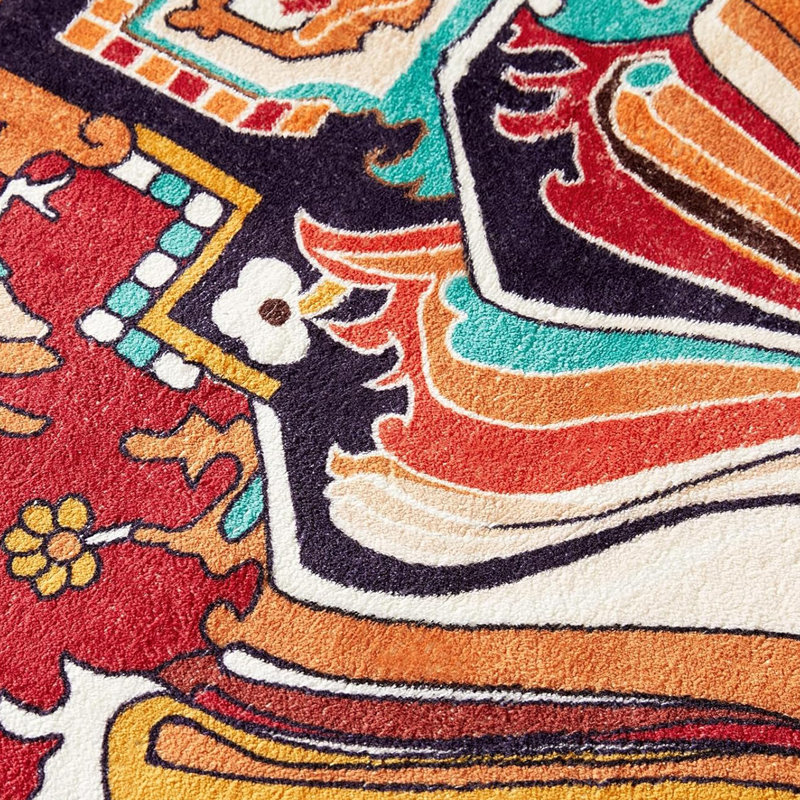 Bungalow Rose Vintage Wine Red Melting Oriental 4x6 Area Rugs for ...