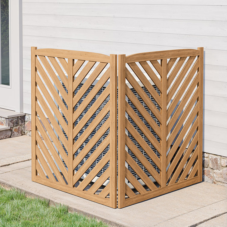Belleze Wooden Outdoor Privacy Fence Panels (2 Panels) | Wayfair