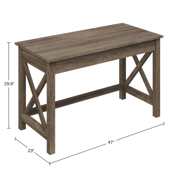 Gracie Oaks Phawak Writing Desk - Work Desk with X-Pattern Legs - For ...