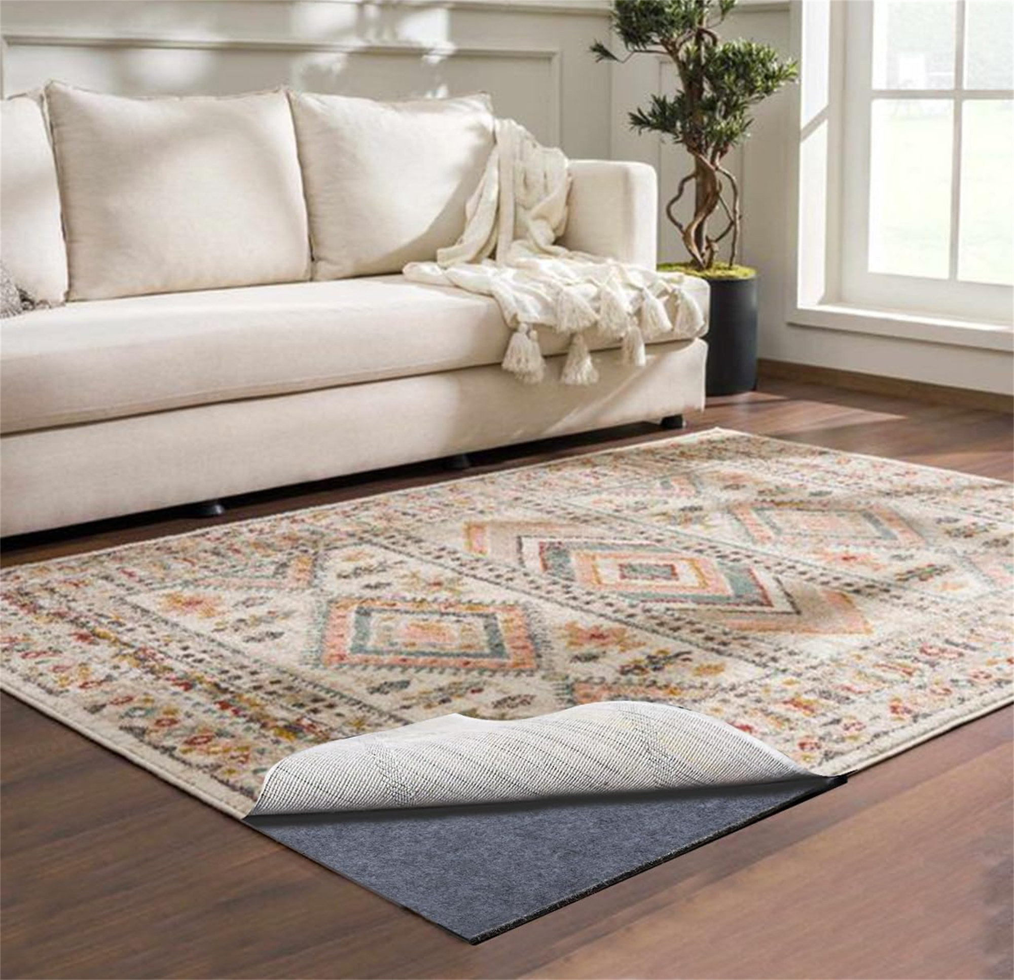 Bungalow Rose 5X7 Extra Large Non-Slip Rug Pad For All Floors | Wayfair