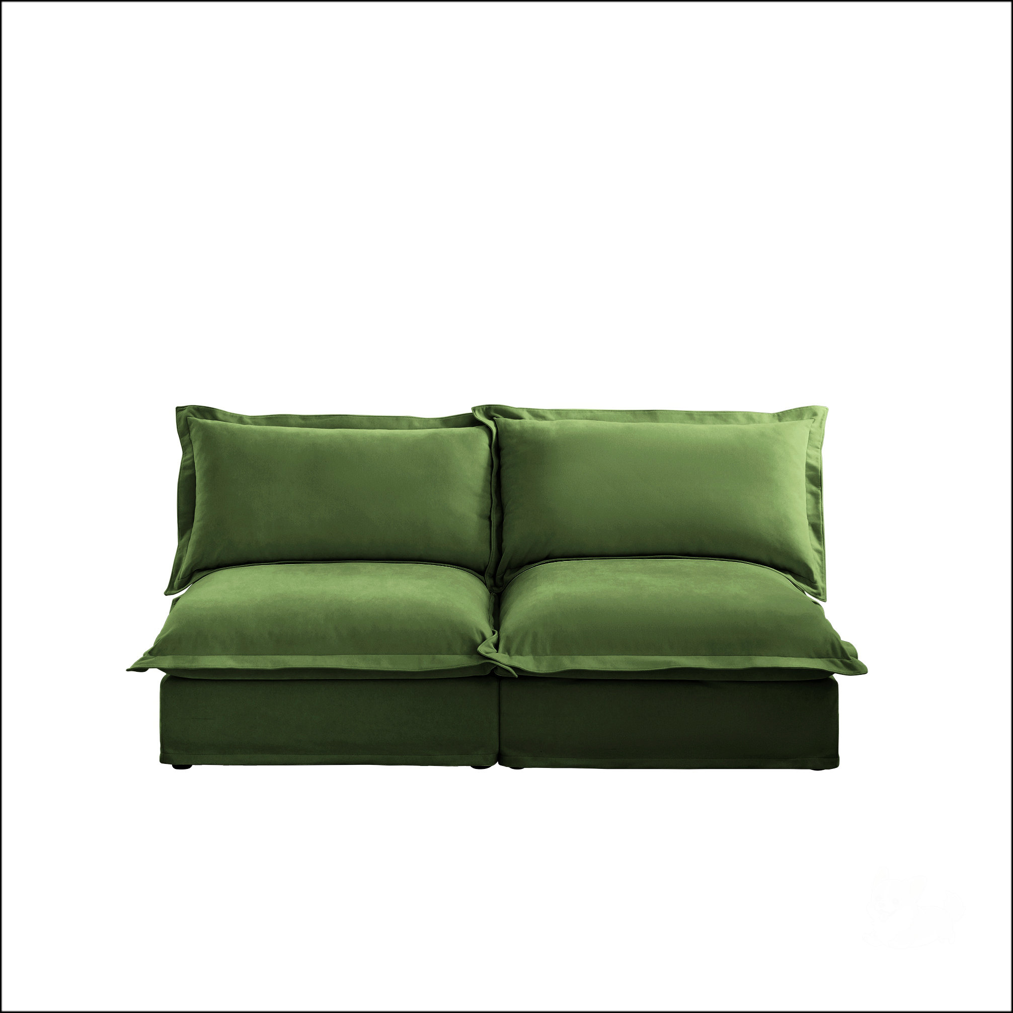 Latitude Run® Slipcovered 2 Seater Armless Sofa | Wayfair