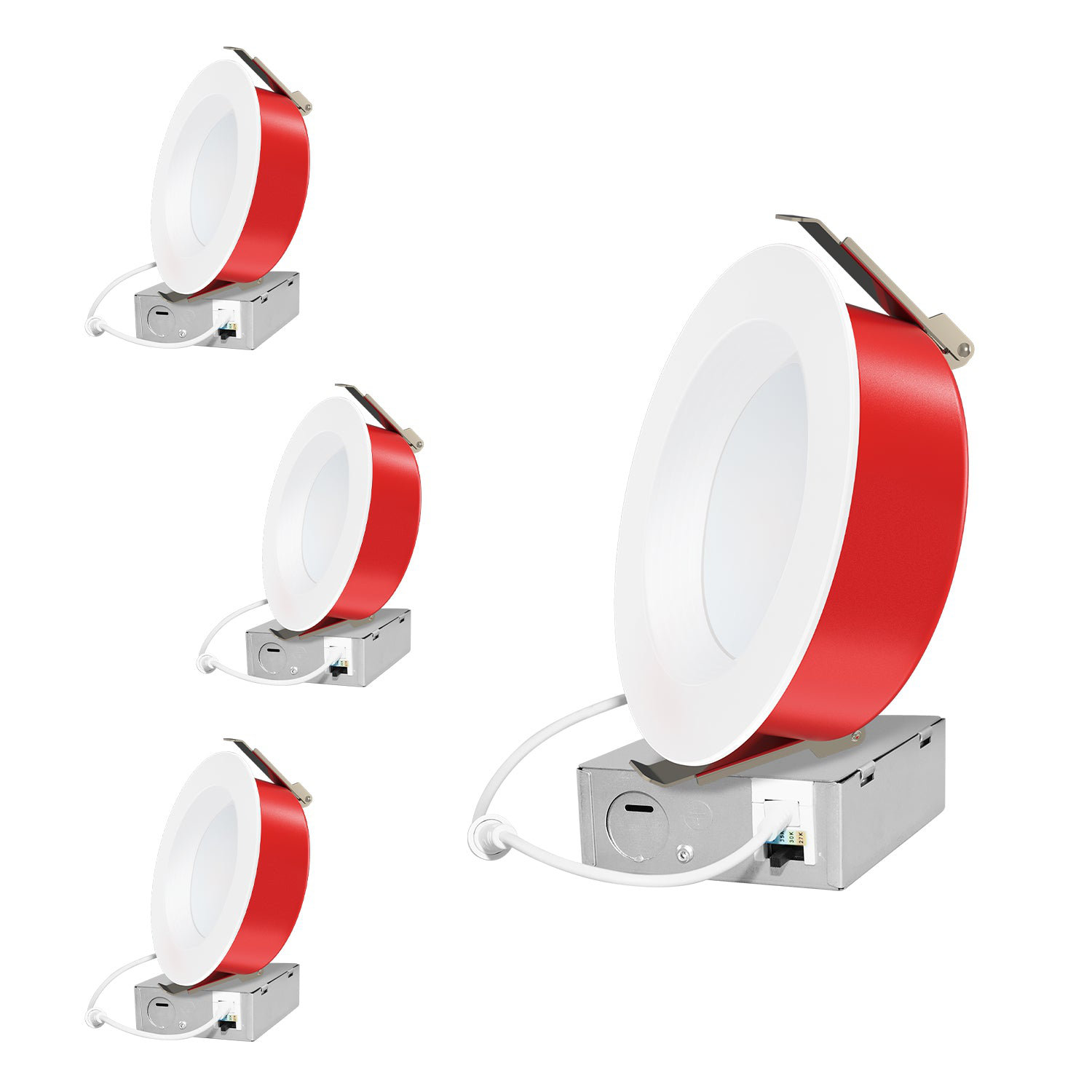 RUN BISON 4pk 6inch Fire Rated Canless Smooth Downlight,2 hours Fire ...