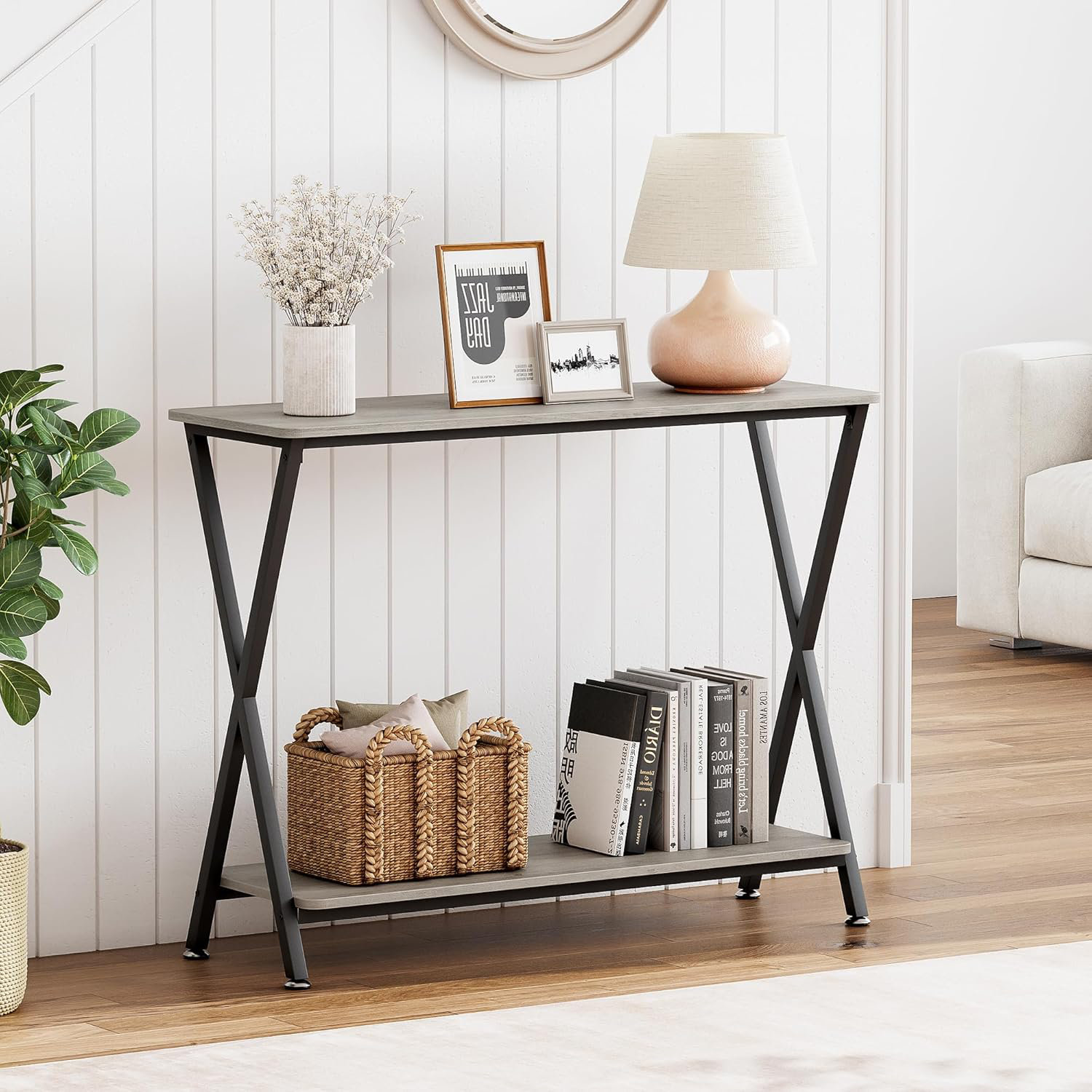 17 Stories Narrow Console Table, Sofa Tables Narrow Long Behind Couch ...