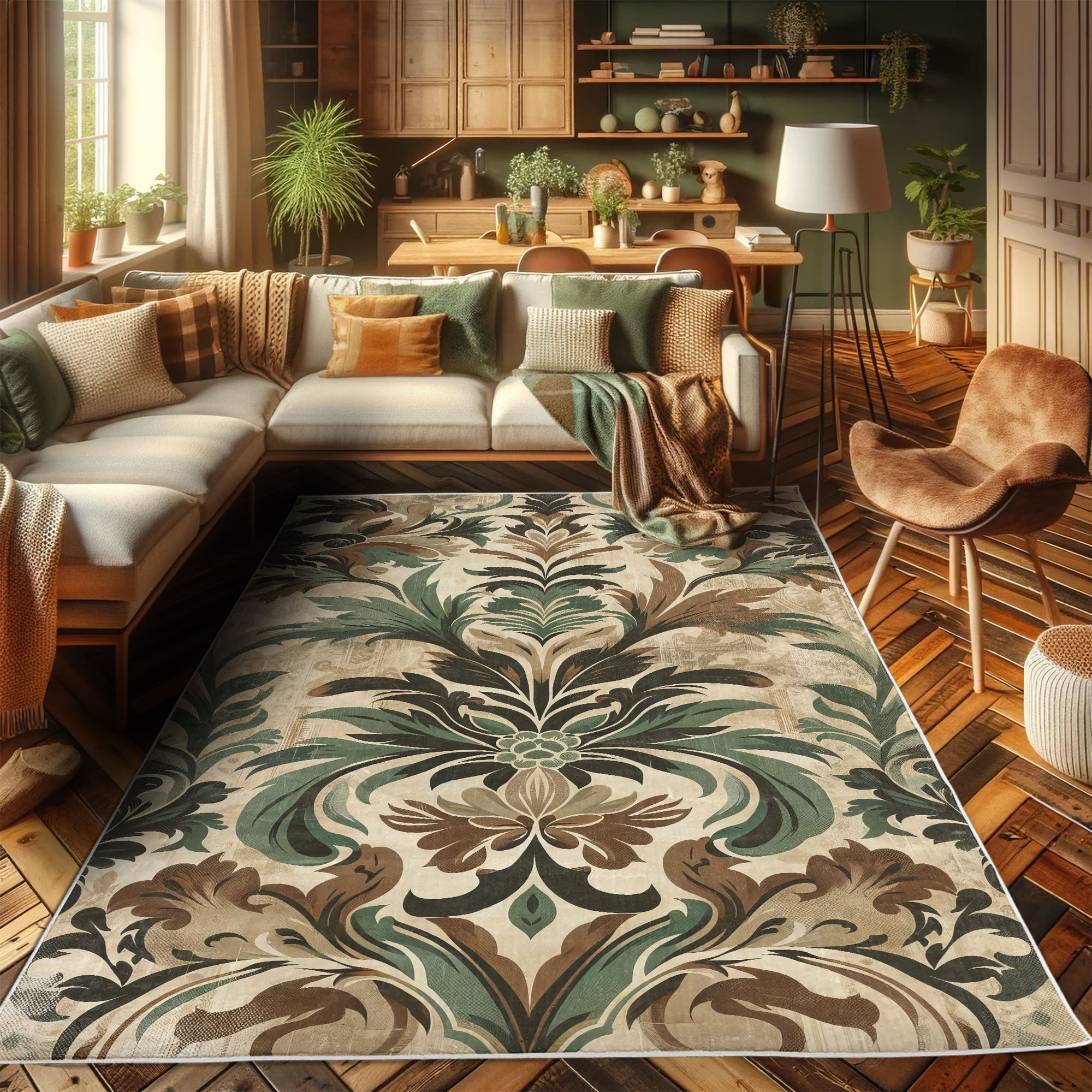 Ambesonne Bohemian High Density Long Fiber Poly Threads Decorative Area ...