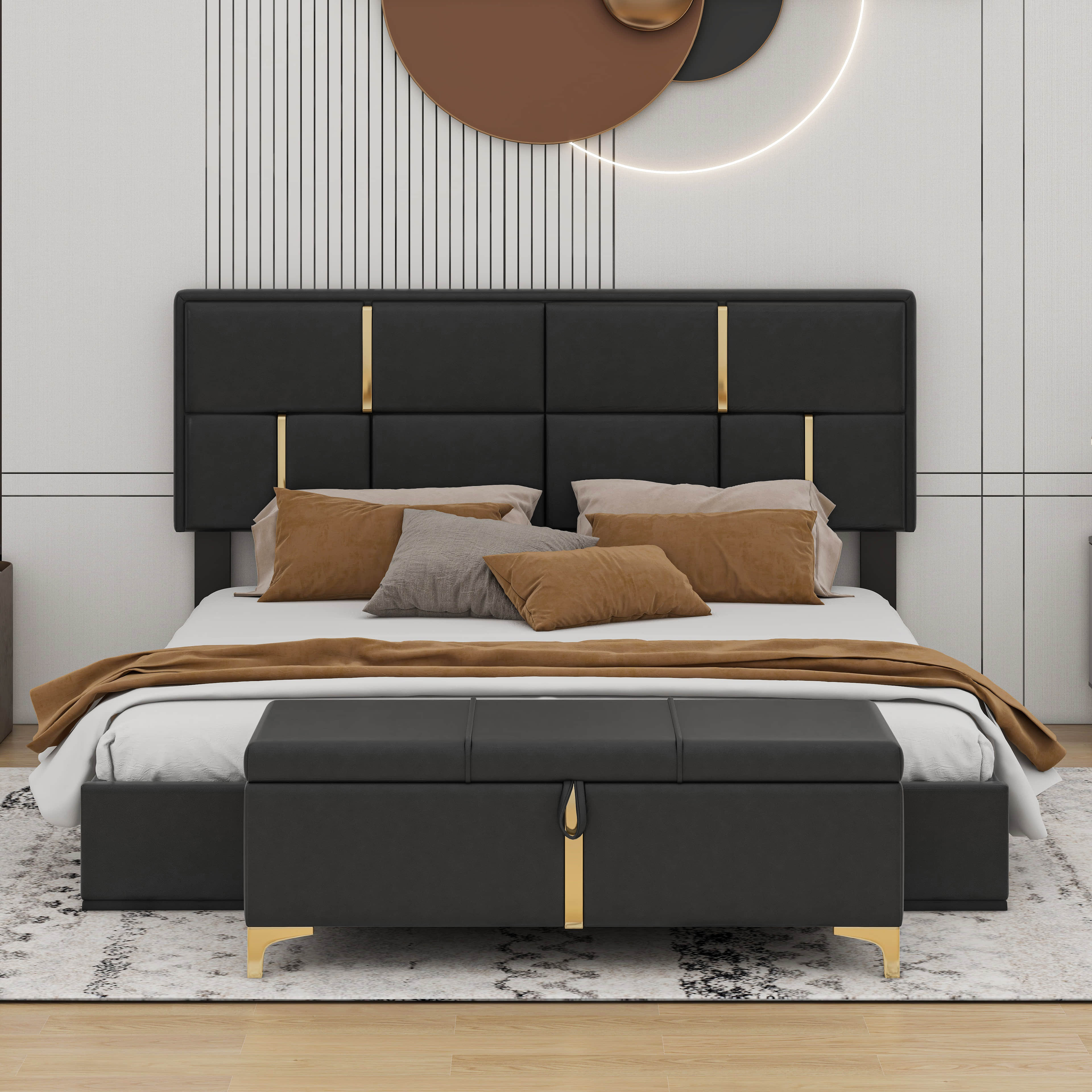 Cosmic Queen Storage Panel Headboard Design Bed | Wayfair