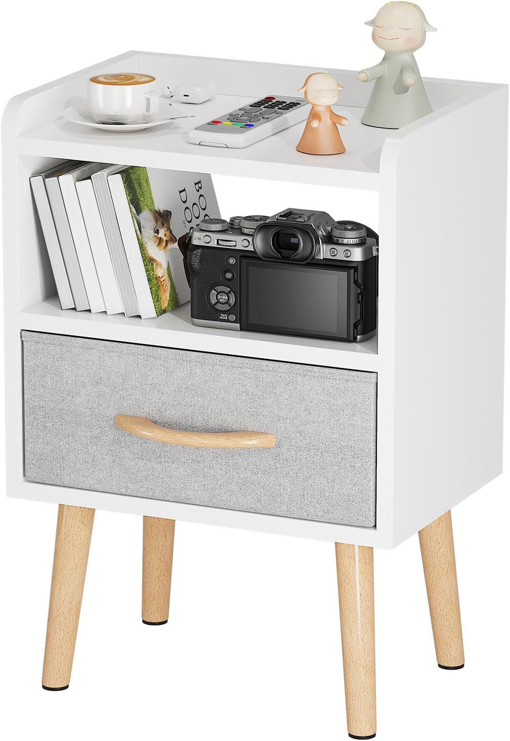 George Oliver Cole Night Stand with Drawer, Modern Nightstand, Bedside ...