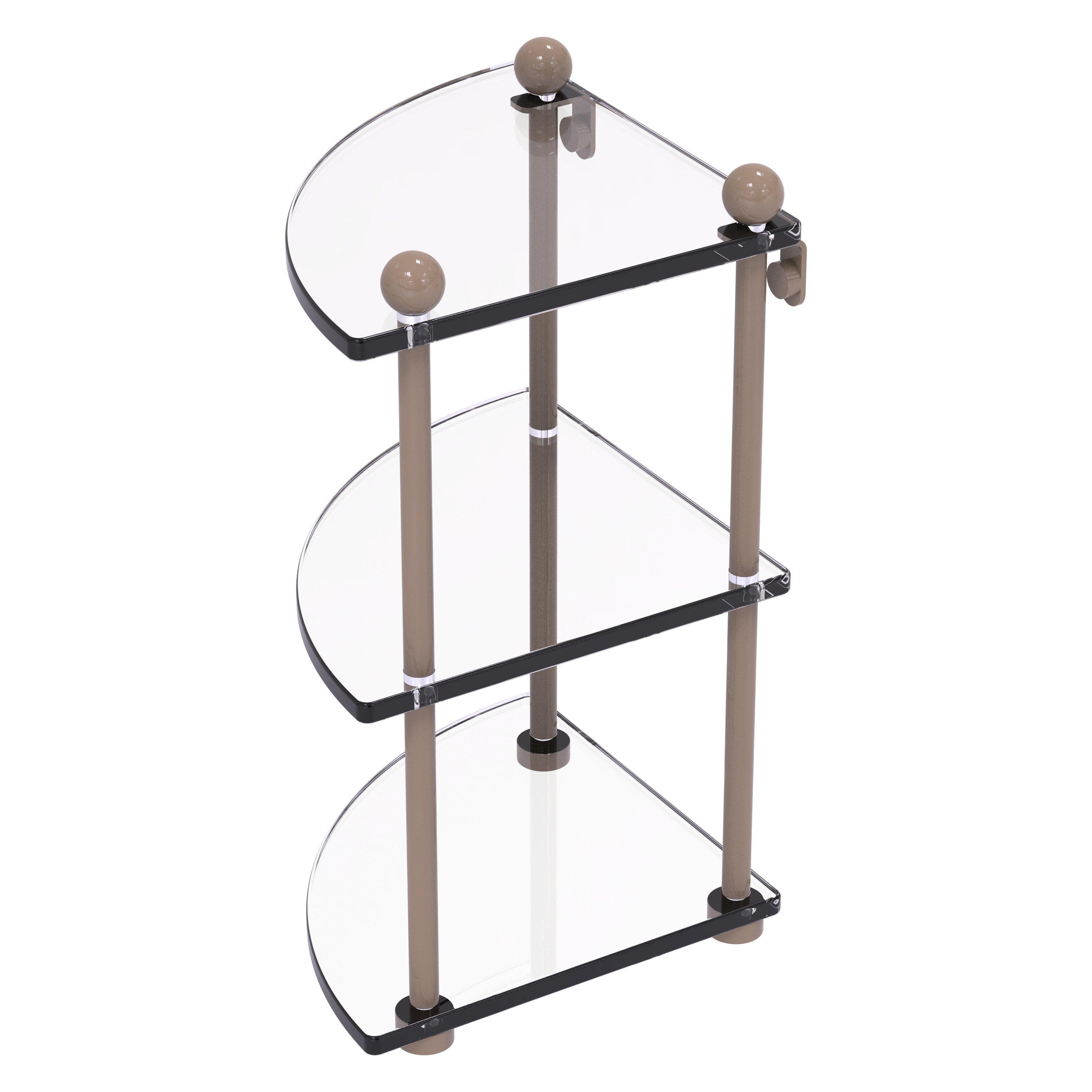 Allied Brass Three Tier Corner Glass Shelf - Wayfair Canada