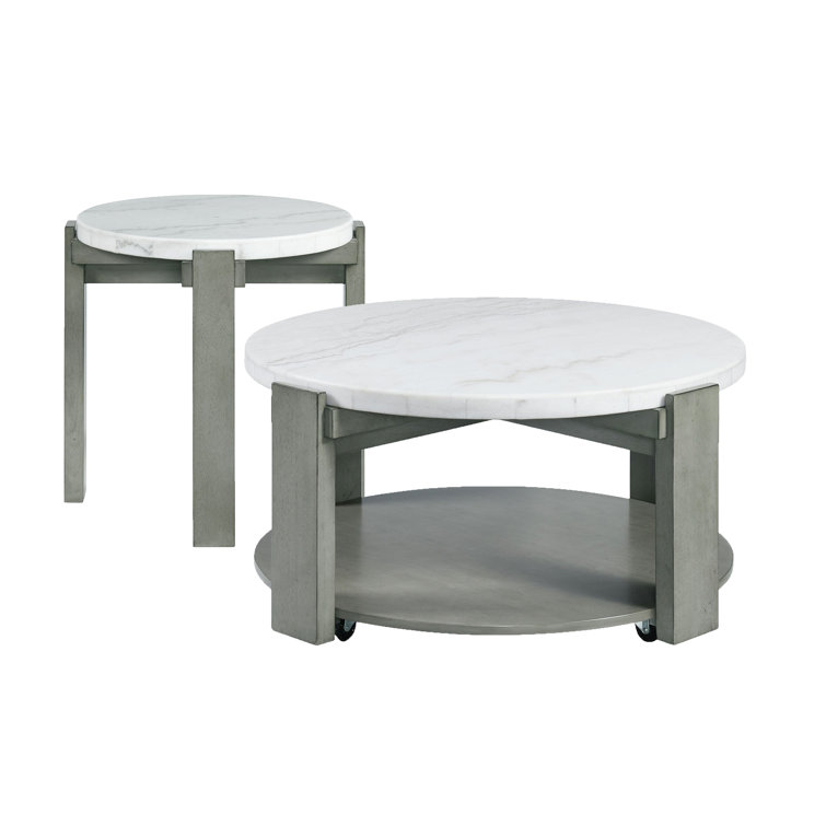 Wade Logan® Bamber Marble Top Coffee Table | Wayfair