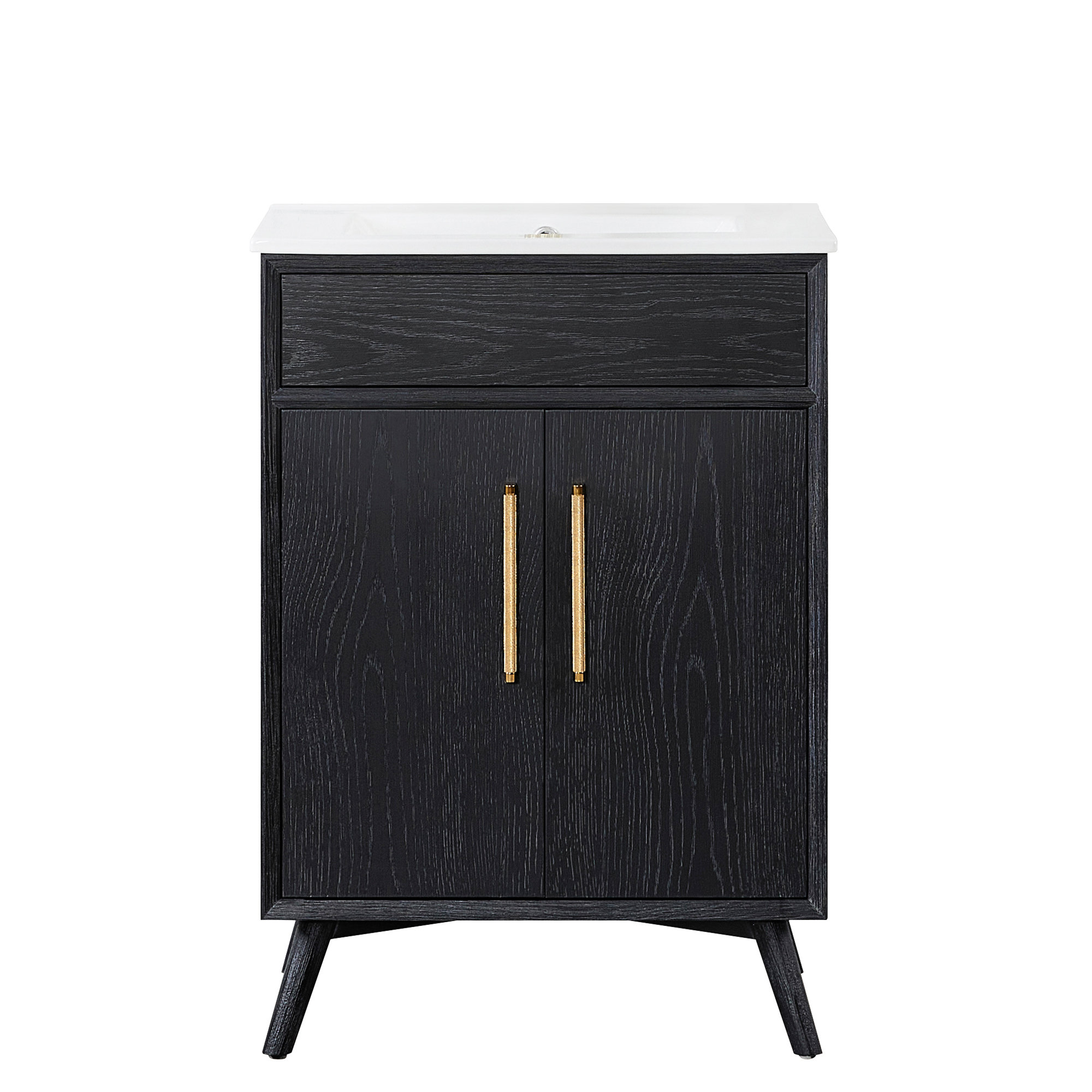 George Oliver Dafnne 24" Single Bath Vanity in with Drop-In White ...