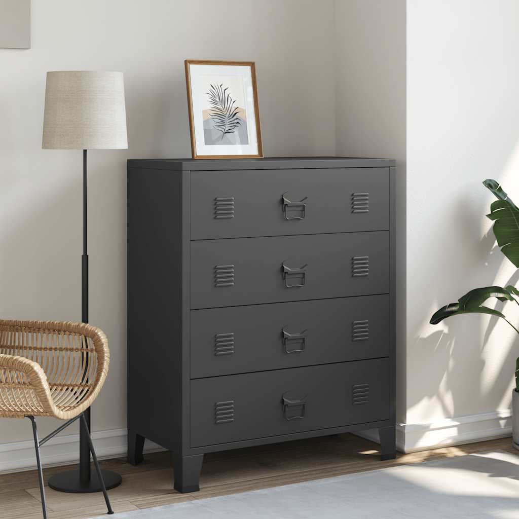 East Urban Home Dickerson vidaXL Metal Storage Cabinet with 4 Drawers ...