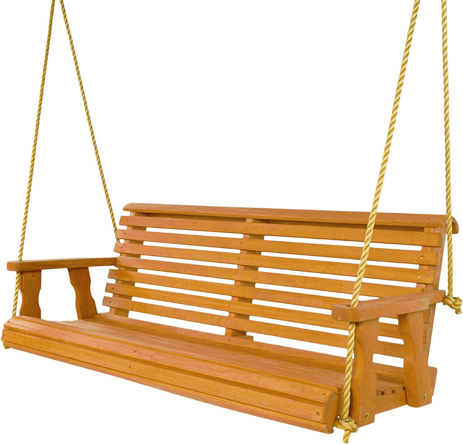 Amish Casual Heavy Duty 700 Lb. Roll Back Treated Porch Swing with ...