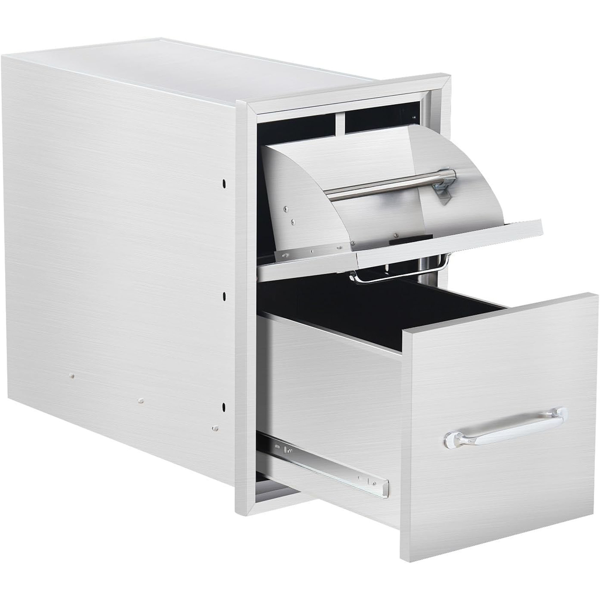 Hokku Designs Shawni 13'' Stainless Steel Drawers | Wayfair