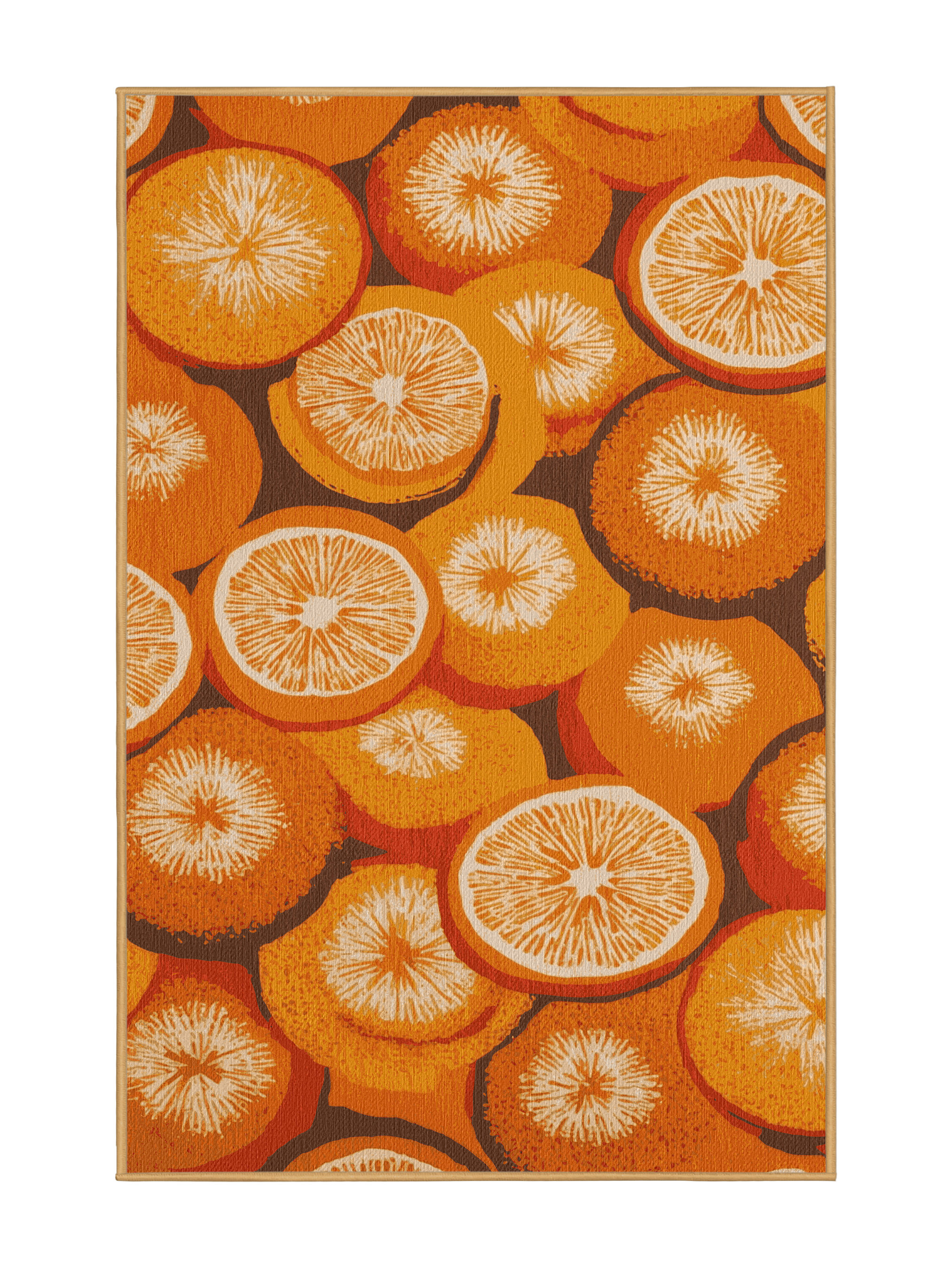 Dakota Fields Washable Orange Navel Fruits Area Rug | Wayfair