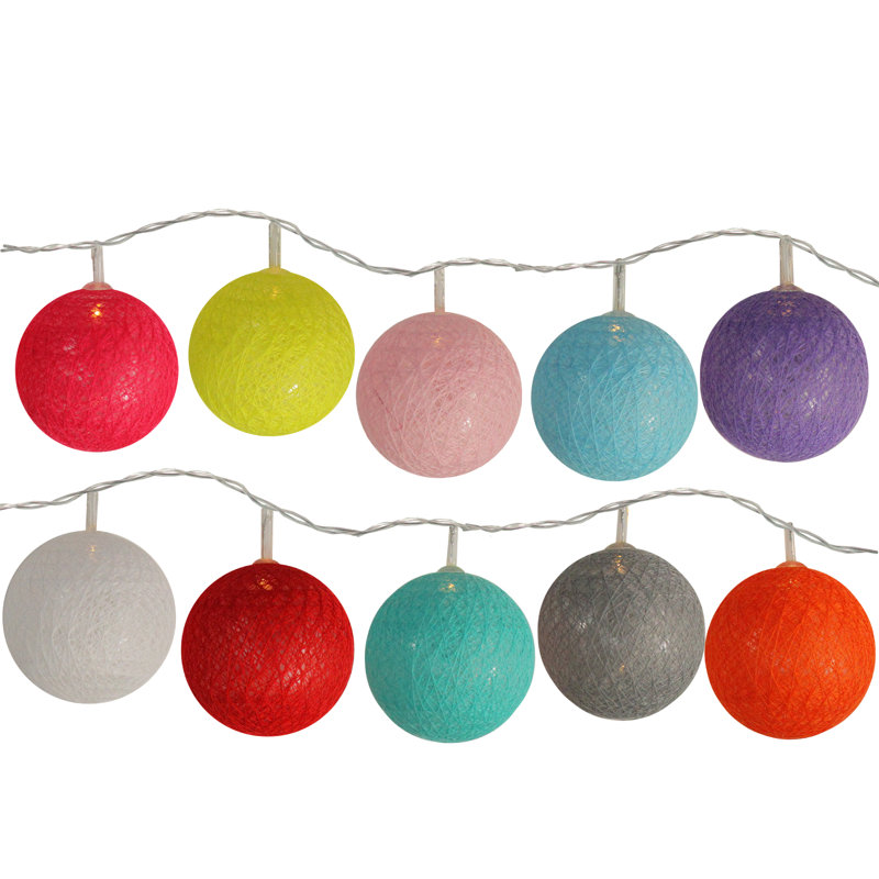 Northlight Seasonal 10-Count Multi-Color Ball LED String Lights | Wayfair