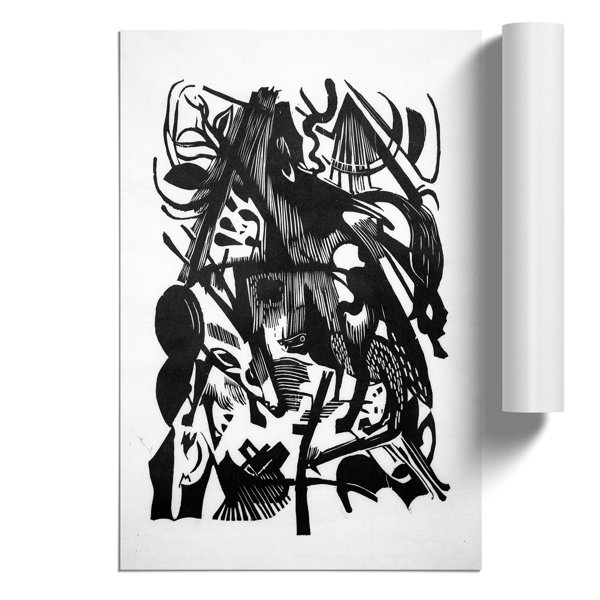 East Urban Home The Wolf by Franz Marc - Unframed Painting | Wayfair.co.uk