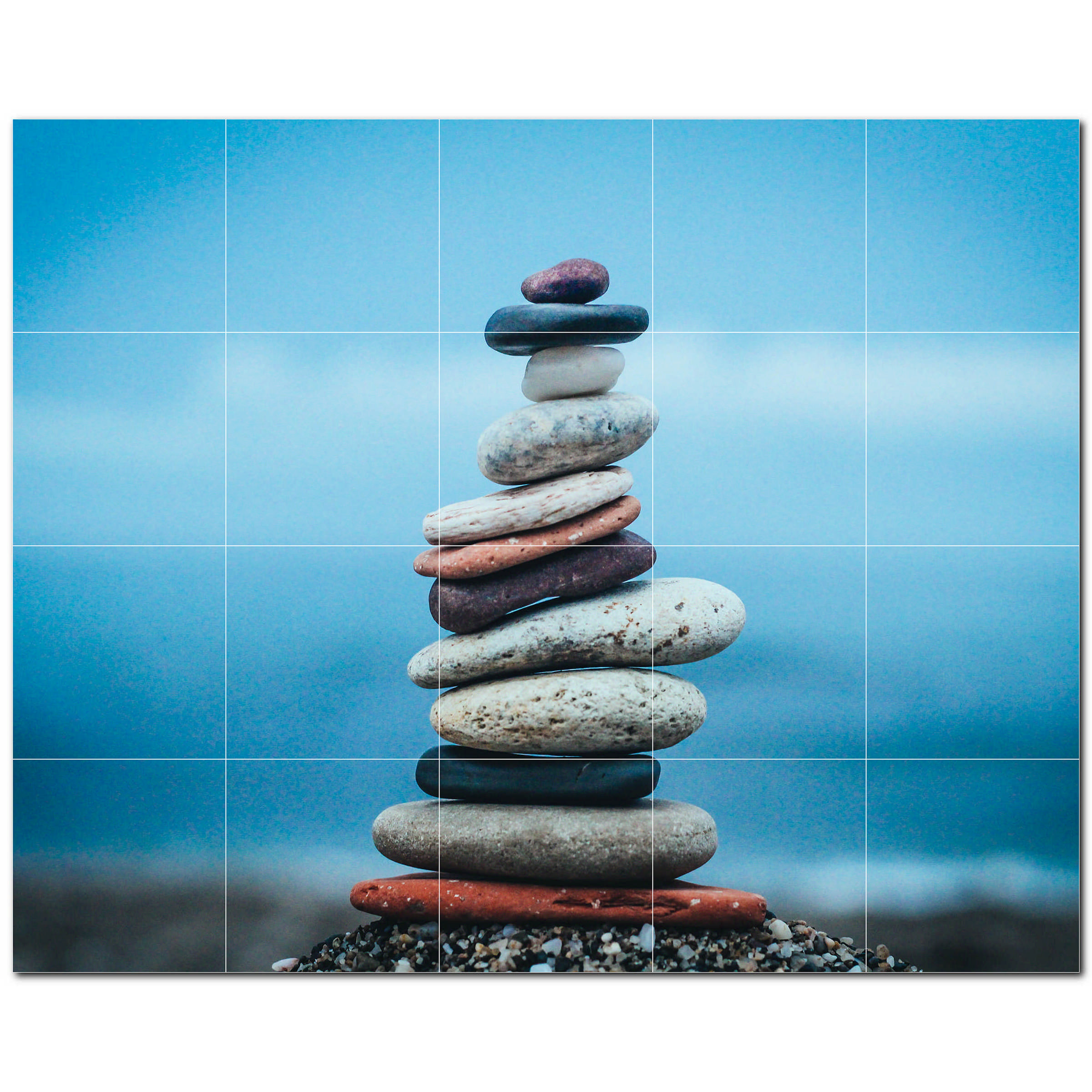 Picture-Tiles.com 30" x 24" Ceramic Rocks Photo Decorative Mural Tile ...