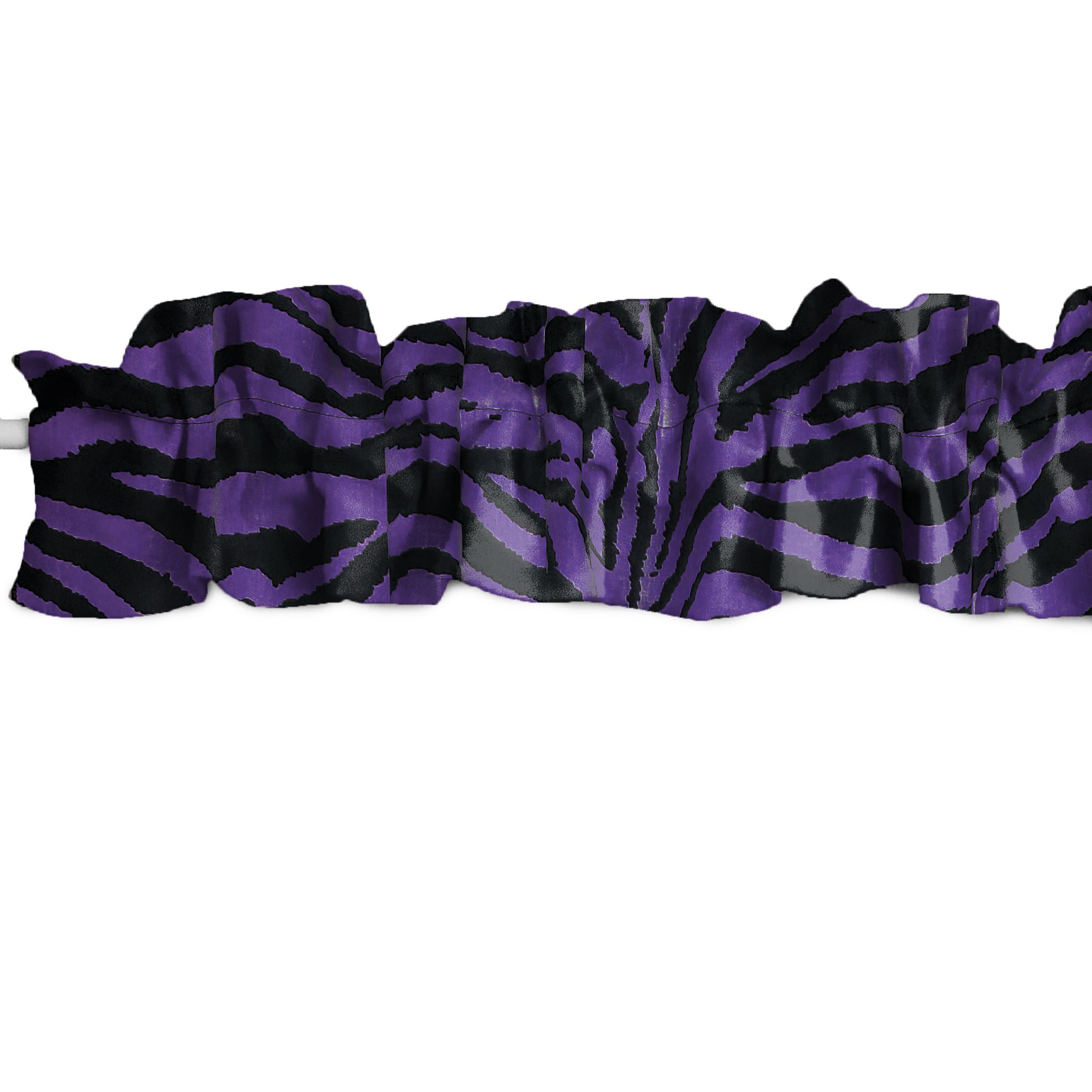 lovemyfabric Zebra Print Sleeve Topper Window Valance | Wayfair