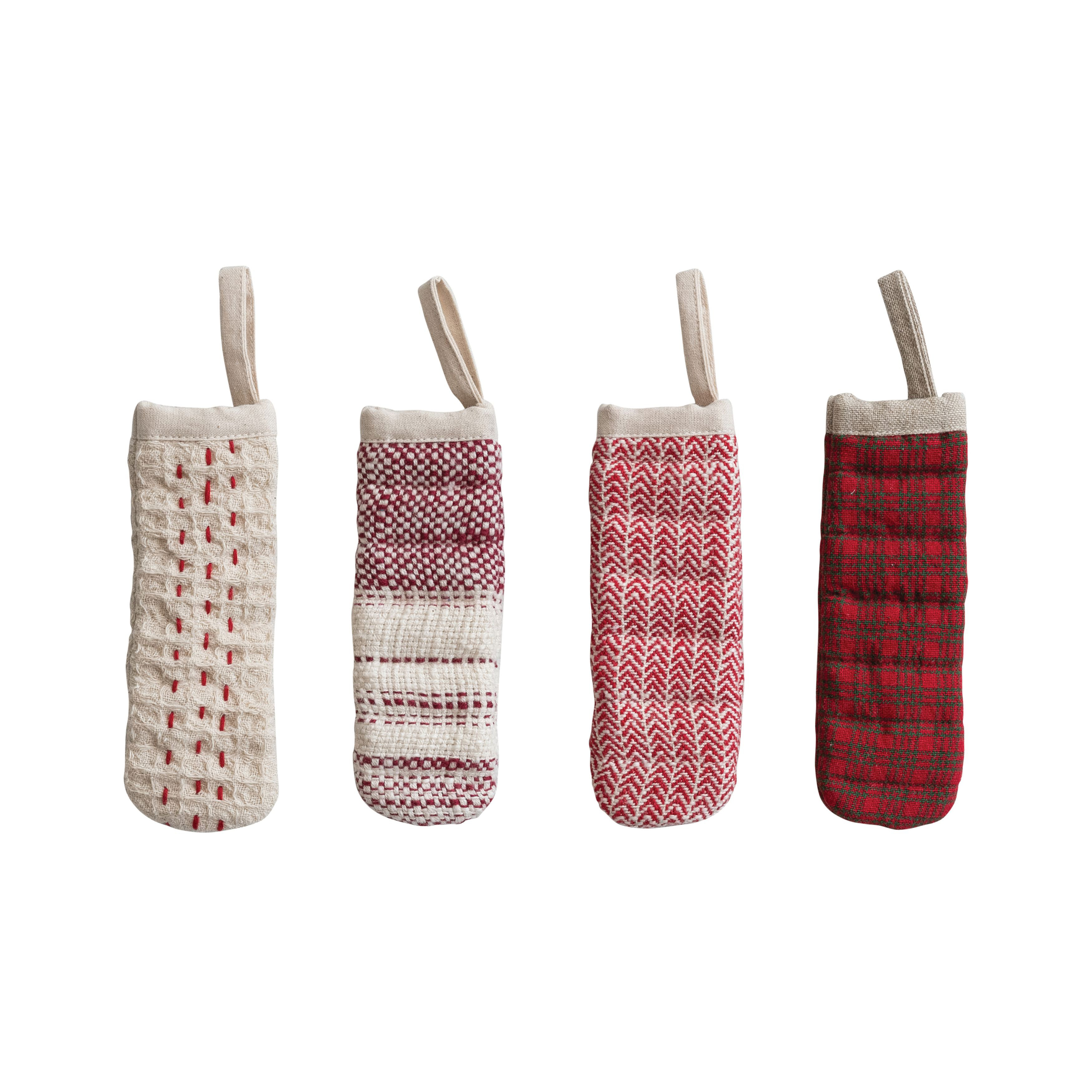 Creative Co-Op 4-Piece Pot Handle Cover With Pattern And Hand ...