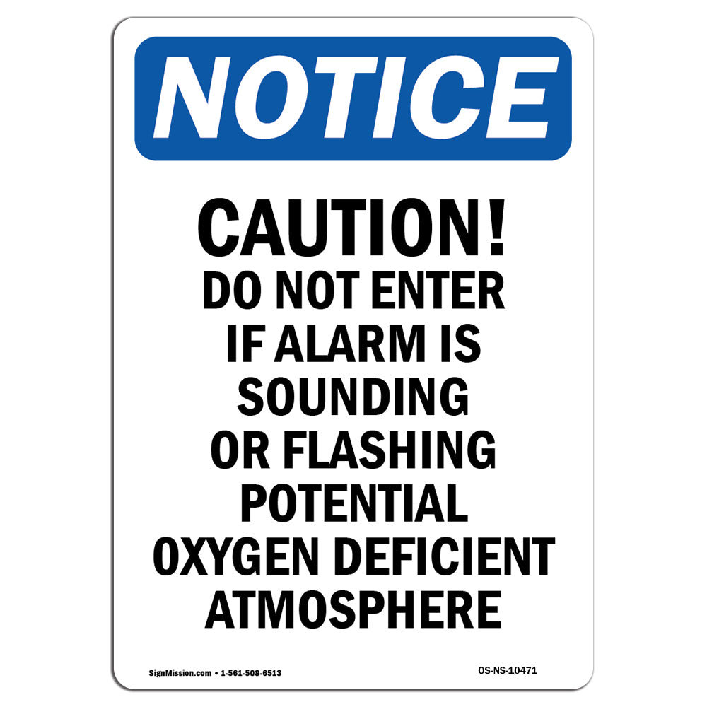 SignMission OSHA Notice - Caution Do Not Enter If Alarm Sign - Wayfair ...