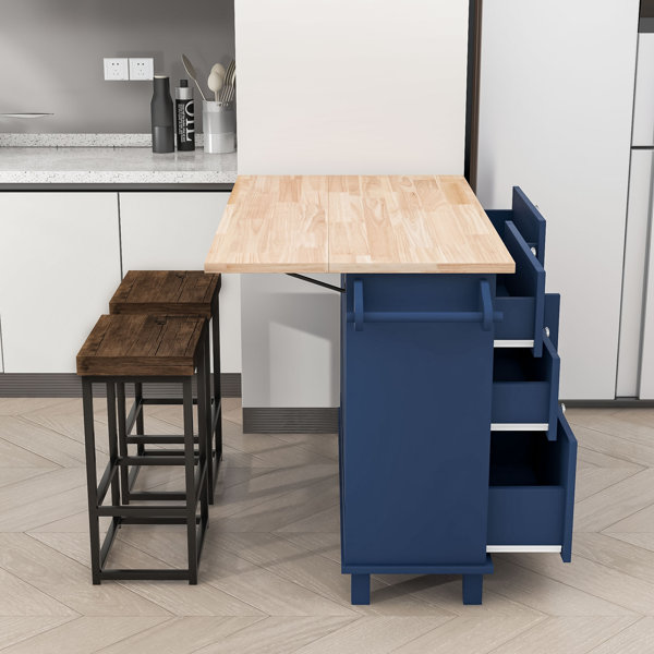 Red Barrel Studio® Rosauro Dining Table Set with Storage Cabinet, 4 ...