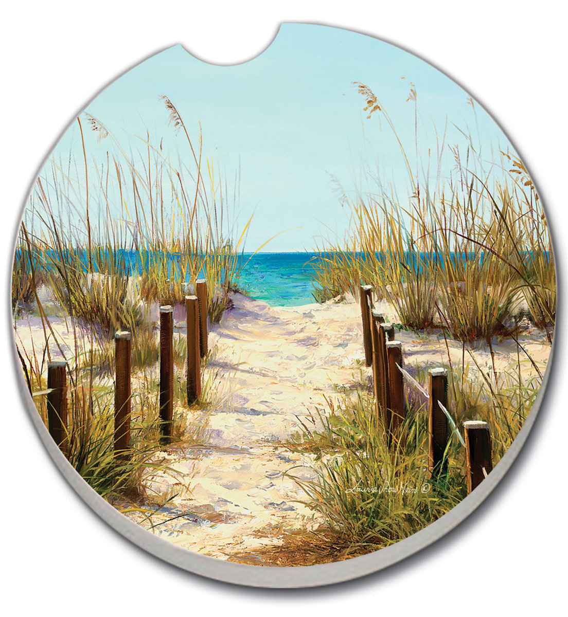 Highland Dunes Sous-verre pour voiture de pierre absorbant ocean path ...