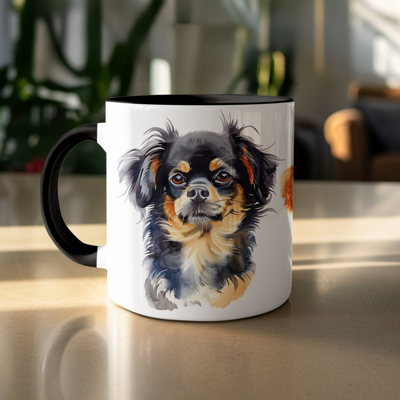 East Urban Home Set of 2 – 11oz Watercolour Miniature Pinscher Design ...