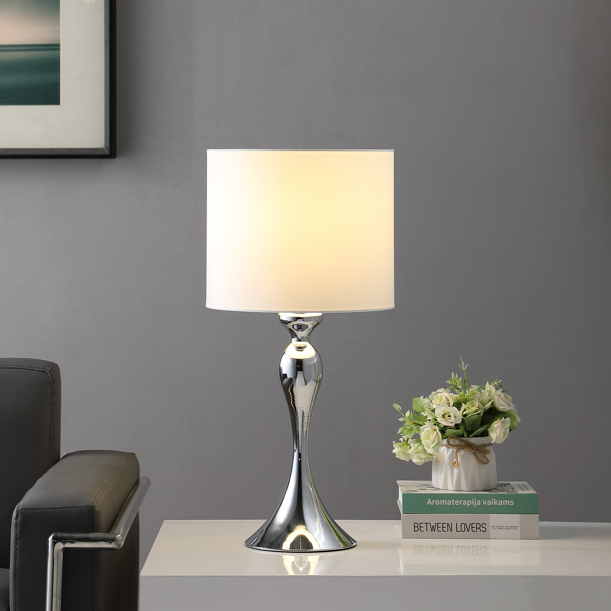 Wrought Studio™ 24.5" Bailey Modern Candlestick Metal Table Lamp ...
