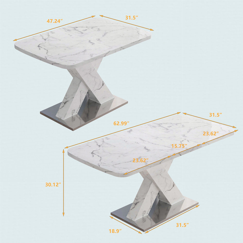 Brayden Studio® Modern Retractable Dining Table | Wayfair