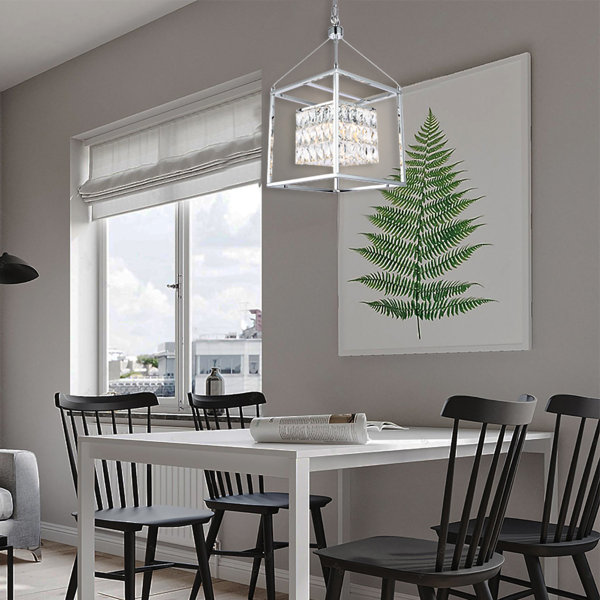 Mercer41 Briscoe 4-Light Chandelier With Clear Crystal Accents ...