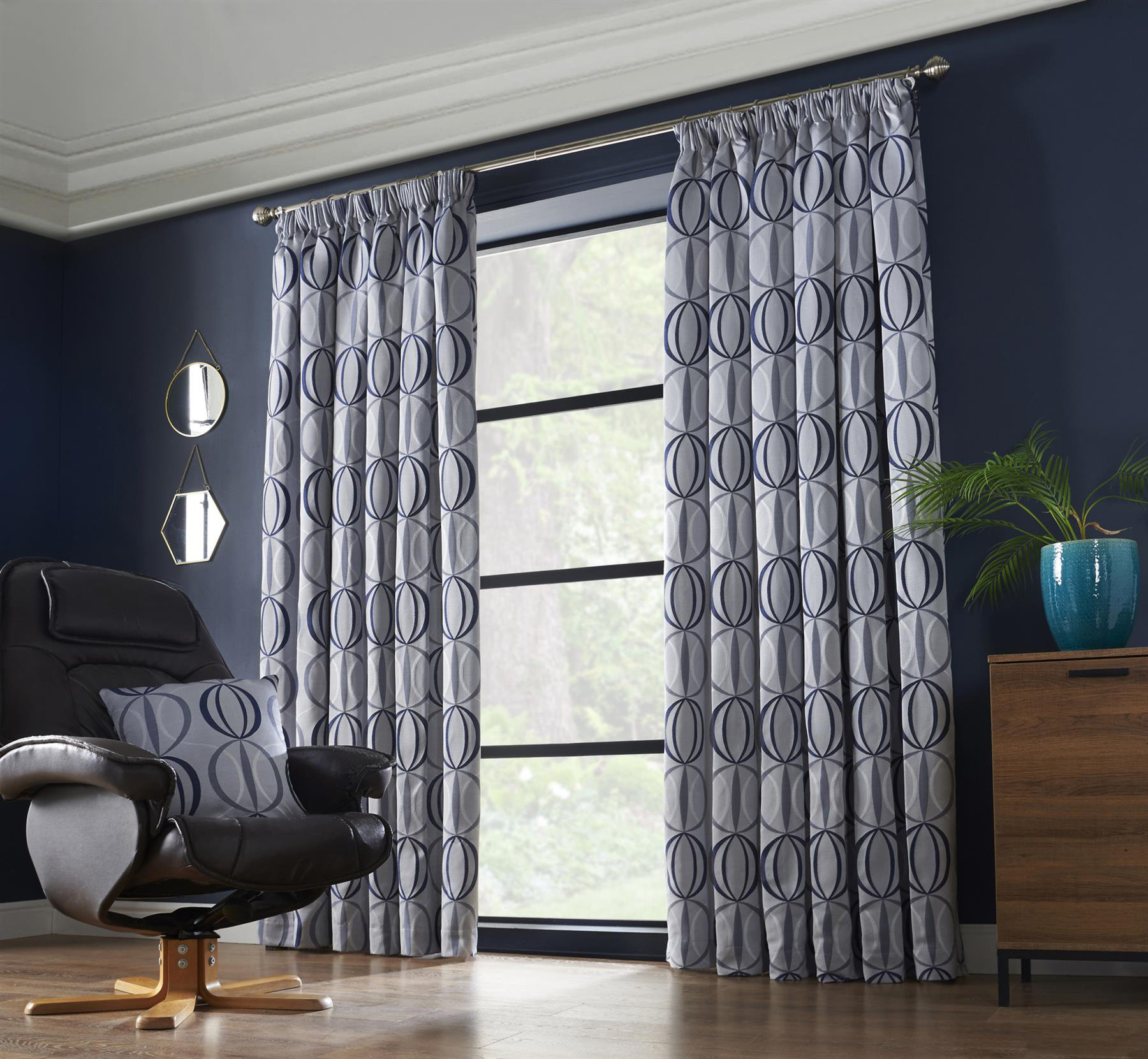 Ebern Designs Maldonado Owen Pencil Pleat Room Darkening Curtains ...