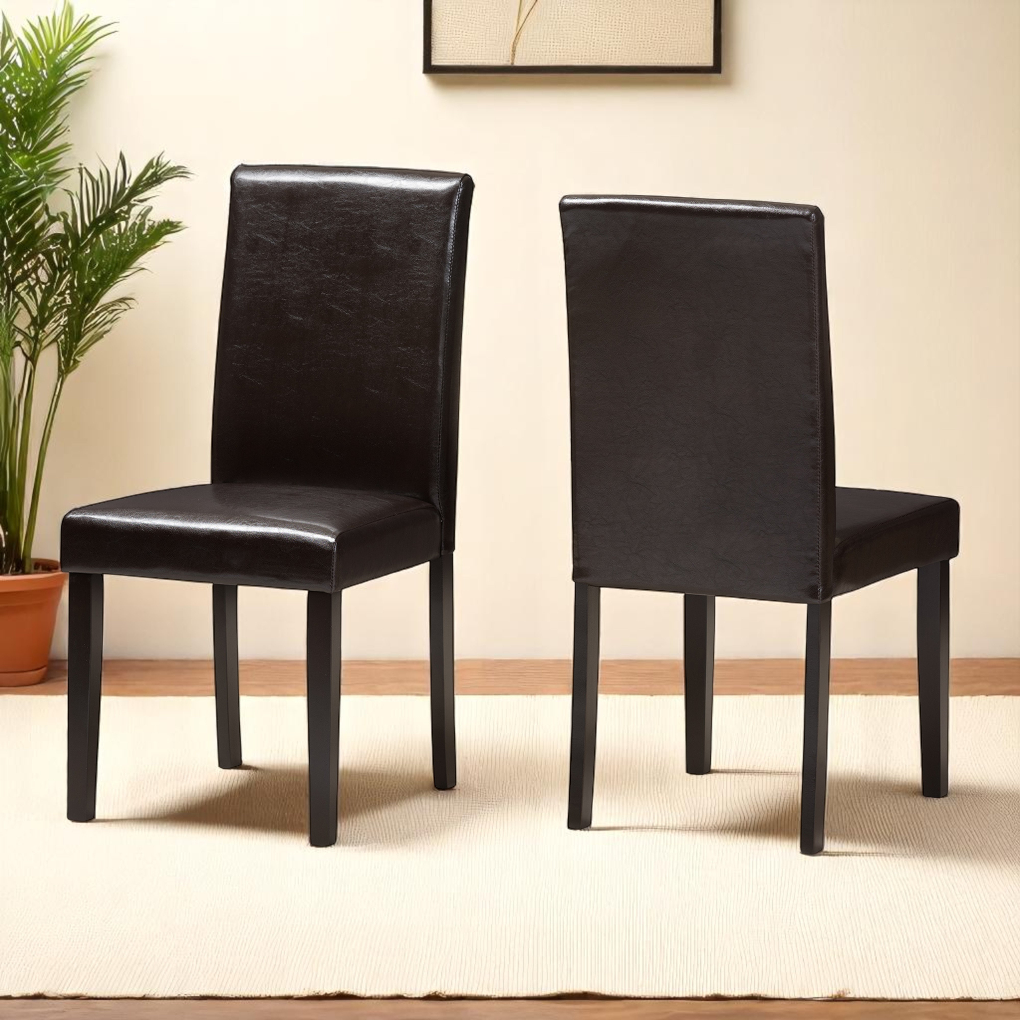 Latitude Run® Turquoise Dining Chairs with Faux Leather Upholstery (Set ...